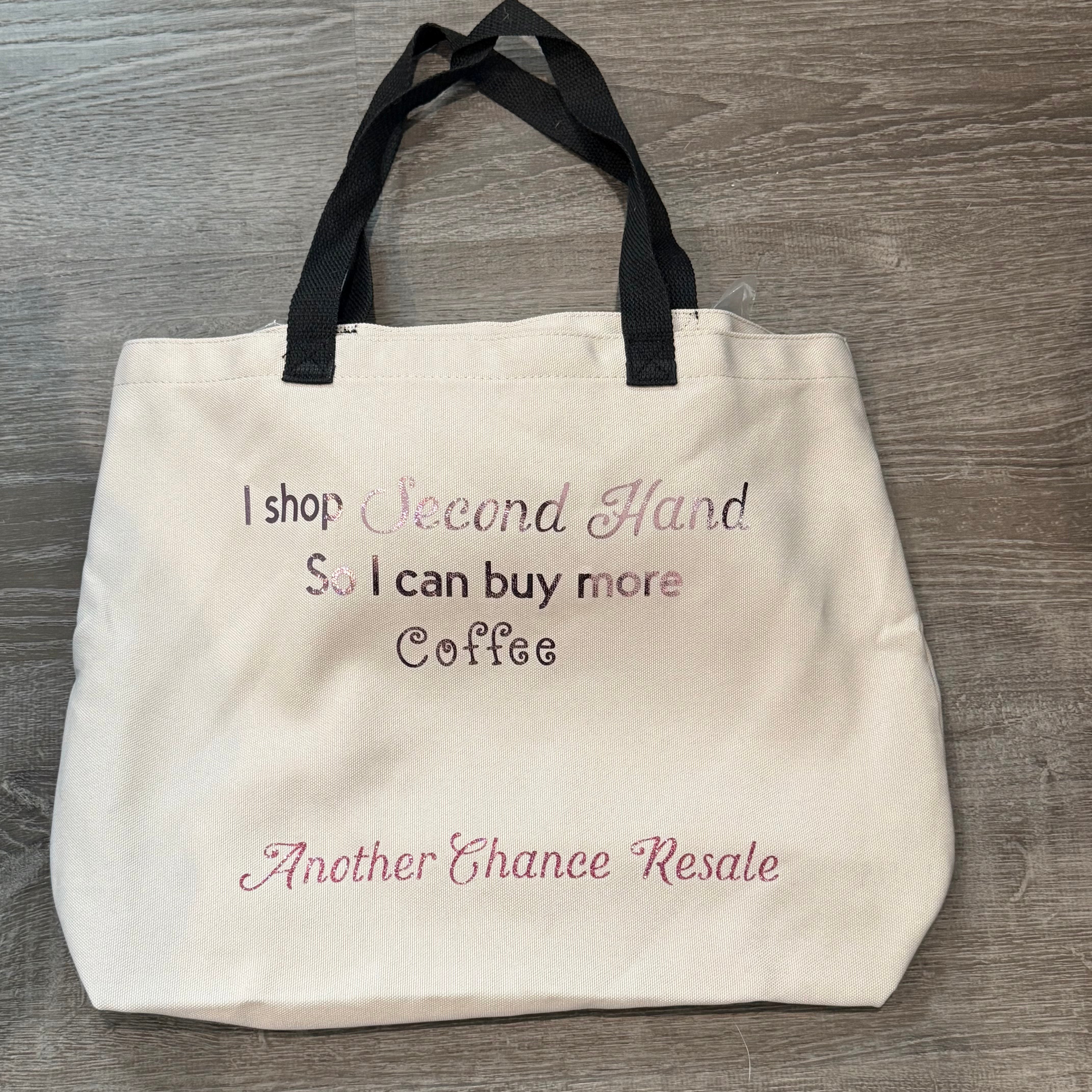 I Shop Second Hand So I Can Buy More Coffee shopping tote - Payhip