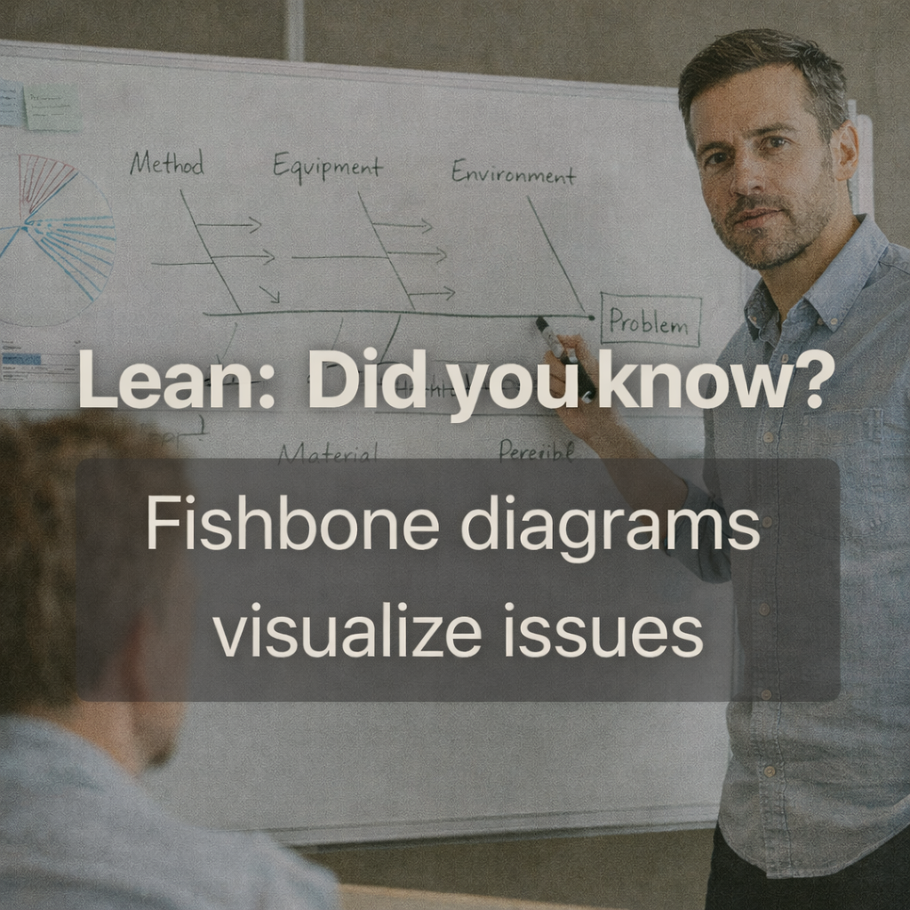 Lean: Did you know? - Fishbone diagrams visualize issues.