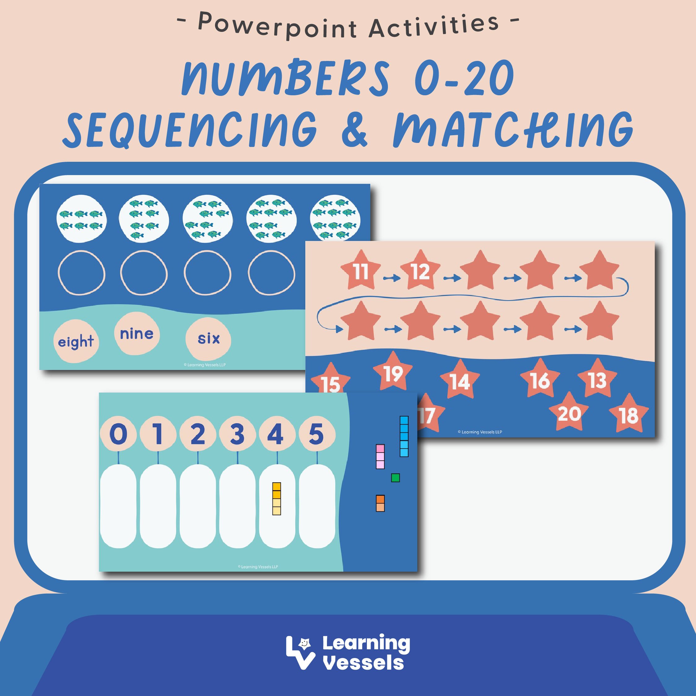 Numbers Matching & Sequencing - Numbers & Number Words 0-20