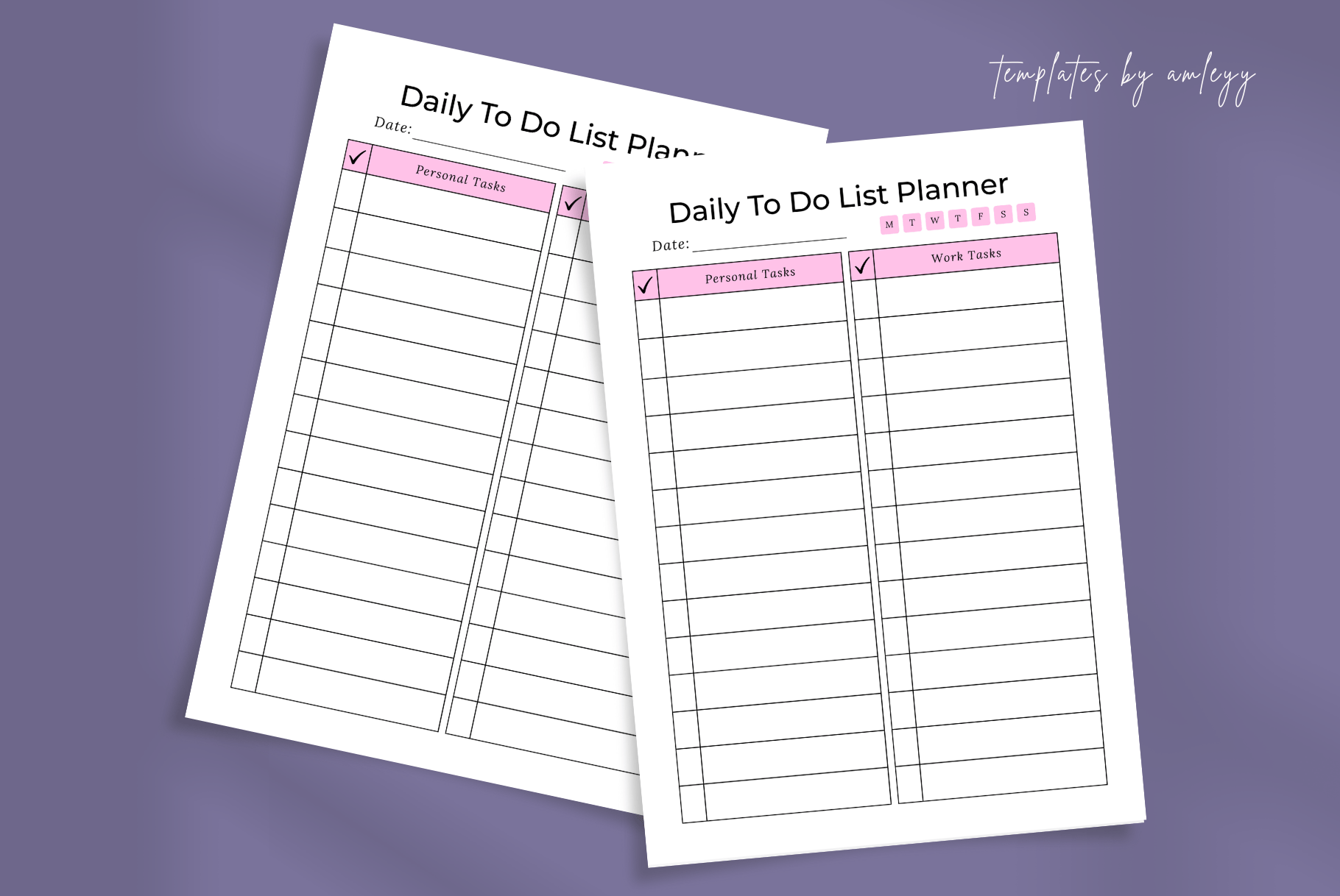 Daily To Do List Planner Template | Simple Task Planner | Productivity ...