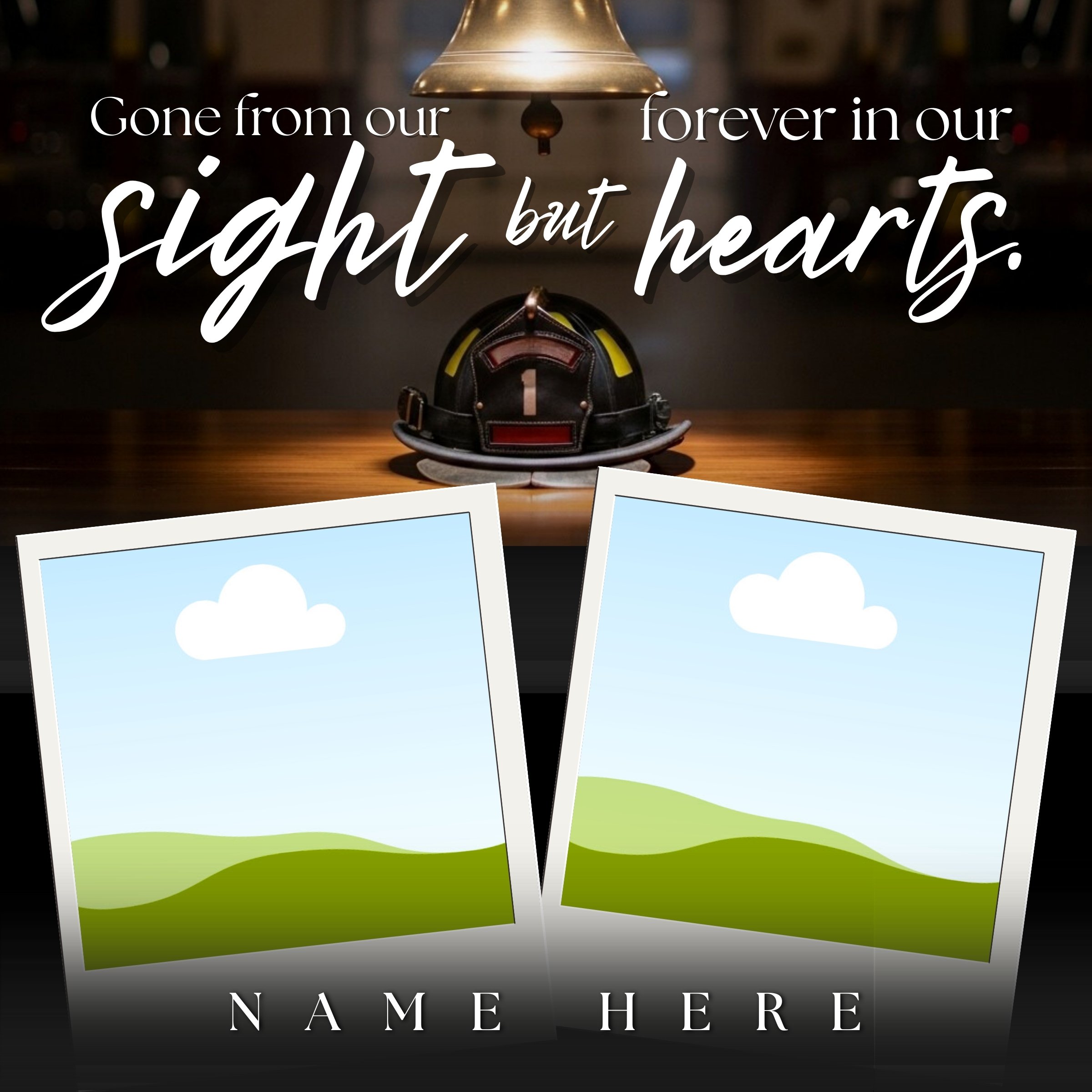 Firefighter Memorial Canva Template | Last Bell Firefighter Tribute ...