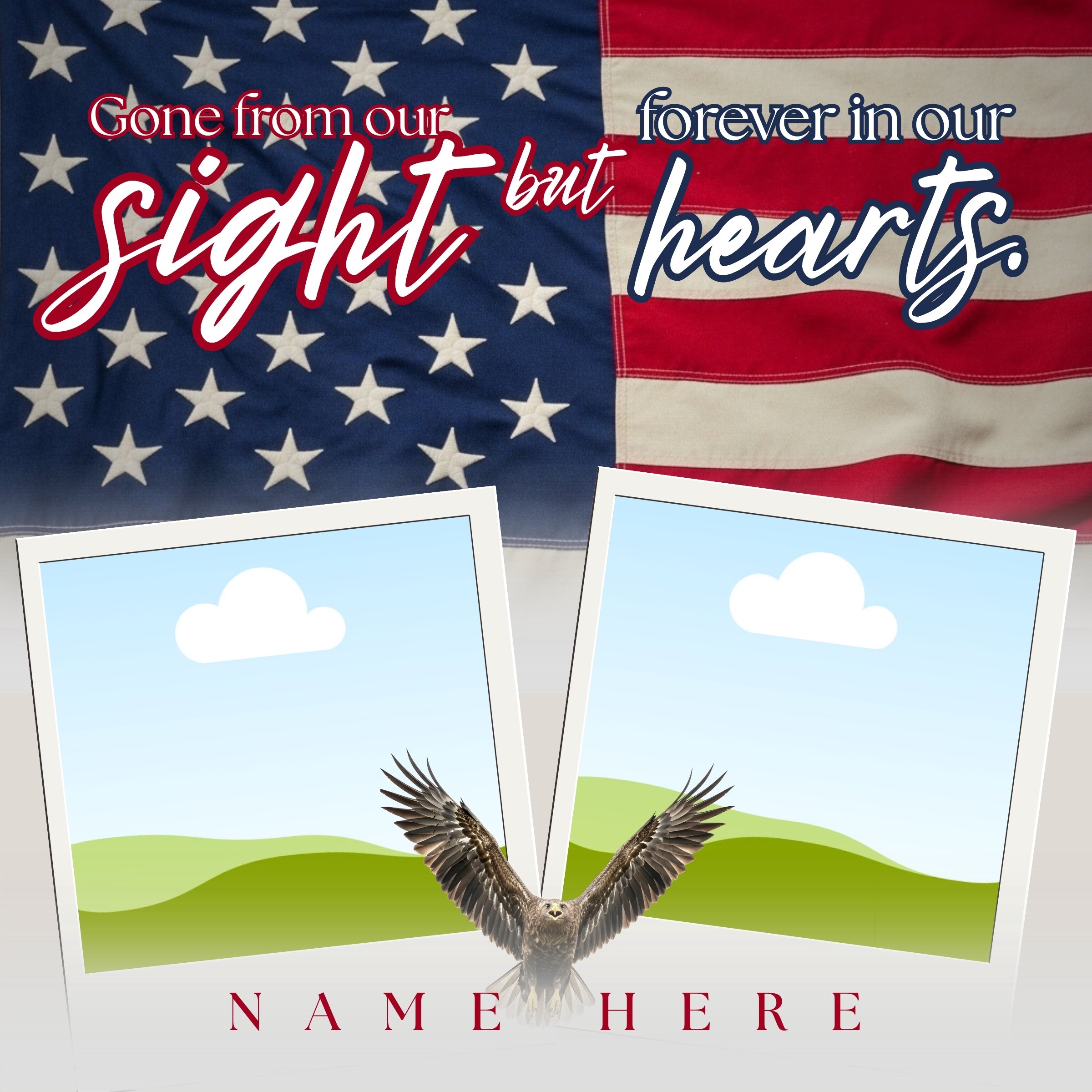 Custom Military Memorial Pillow Canva Template | Patriotic Remembrance ...