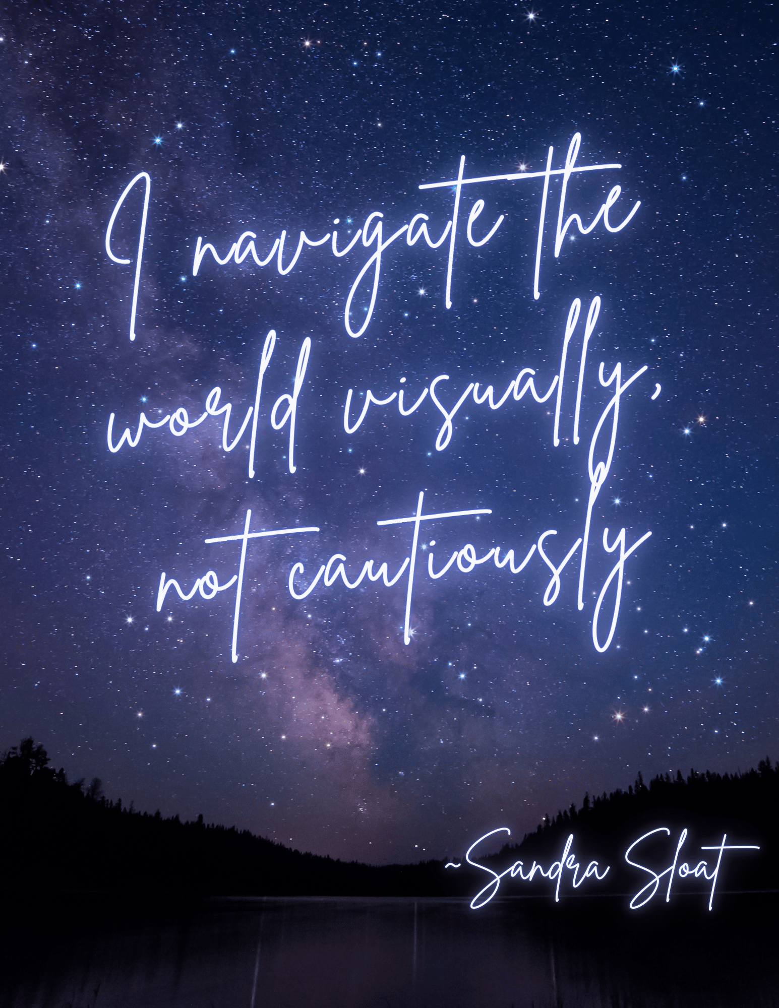 I Navigate the World Visually - Printable Quote - Payhip