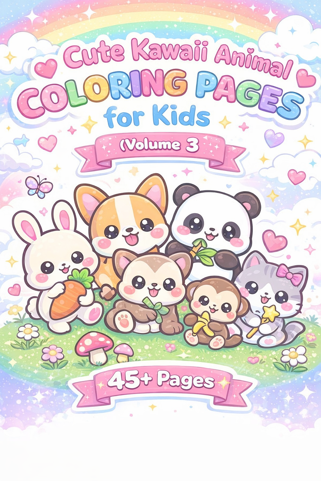 Cute Animal Coloring Book Bundle – Volumes 1, 2 & 3 (Printable PDF ...