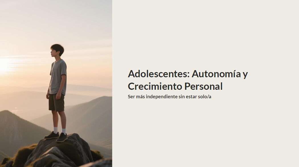 Guía autonomía para adolescentes | Independencia y crecimiento personal