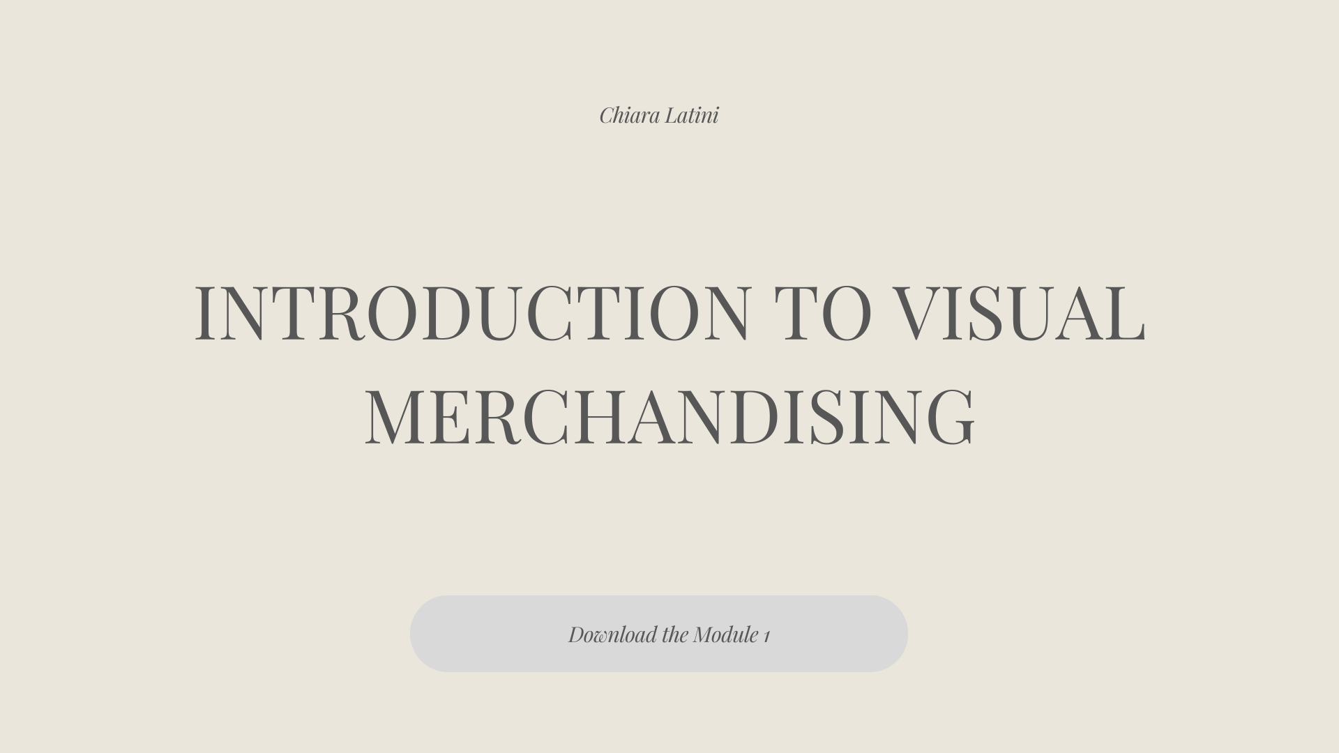 1 | Introduction to Visual Merchandising - Payhip