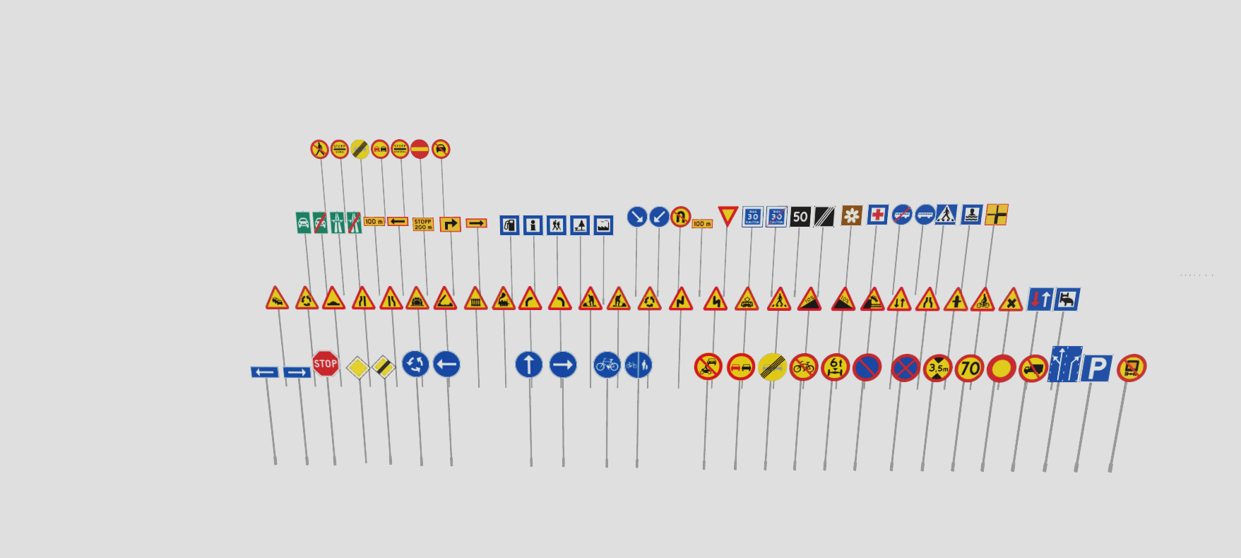Roblox Complete Traffic Road Signs Pack
