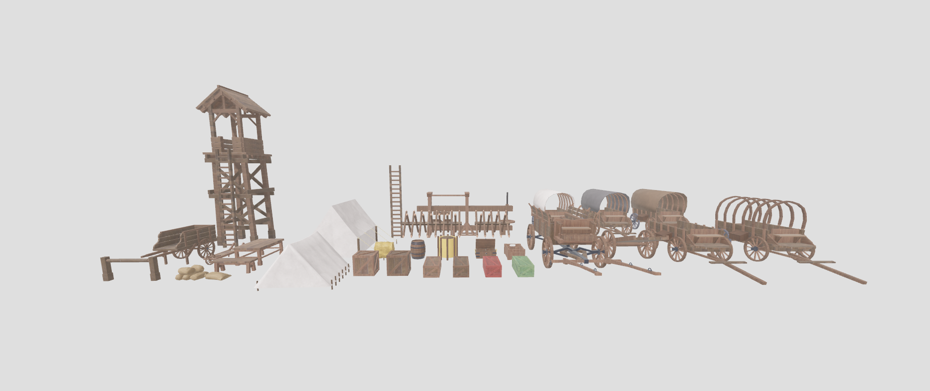 Large Roblox Wild West Assets & Props Pack (Structures included)