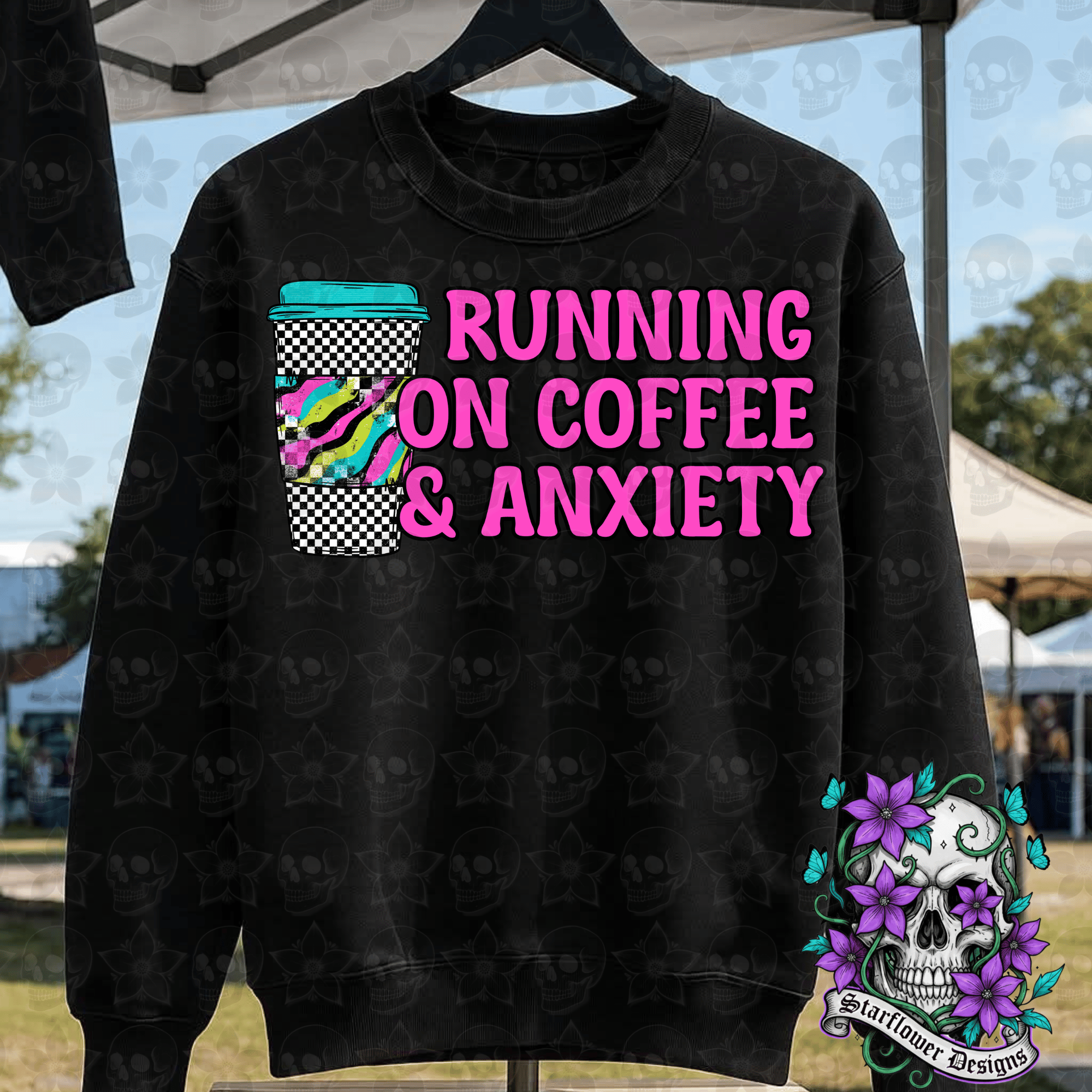Running on Coffee & Anxiety - Choose your cup; PNG DIGITAL FILE ONLY ...