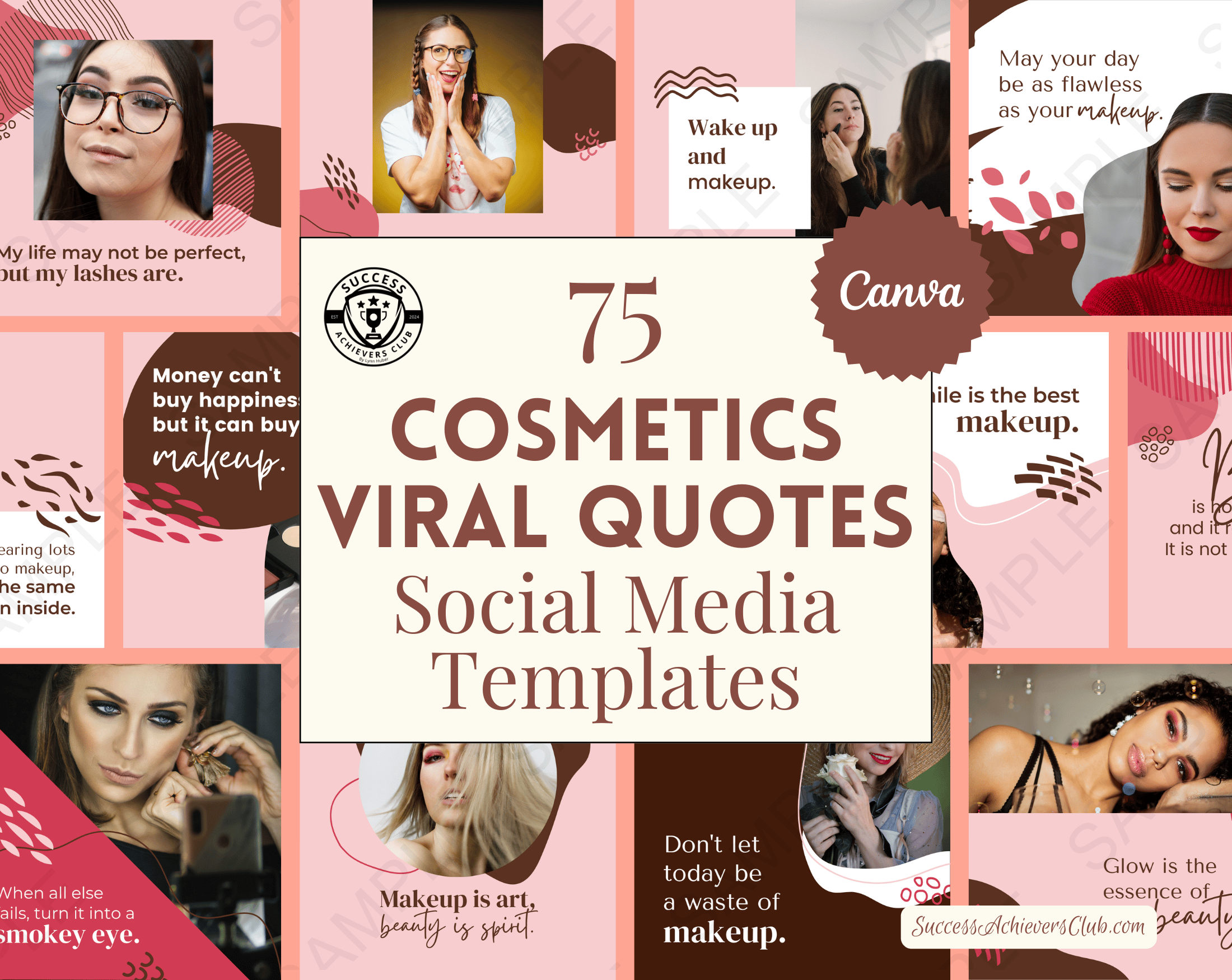 75 Cosmetics Viral Quotes Social Media Canva Templates - Payhip