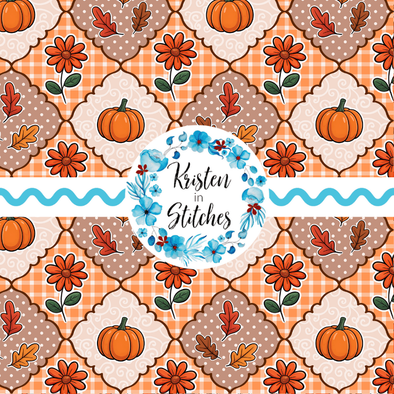 Fall Patchwork Seamless Pattern, Pumpkins Leaves Autumn Flowers - Payhip