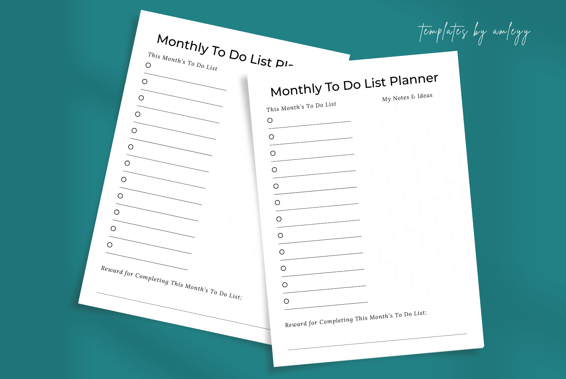 Monthly To-Do List Planner Template | Printable & Editable Canva ...