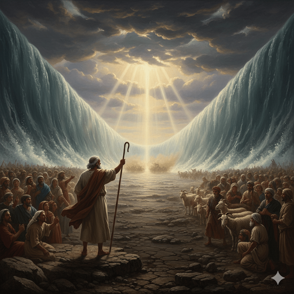 A dramatic biblical scene of Moses - Payhip