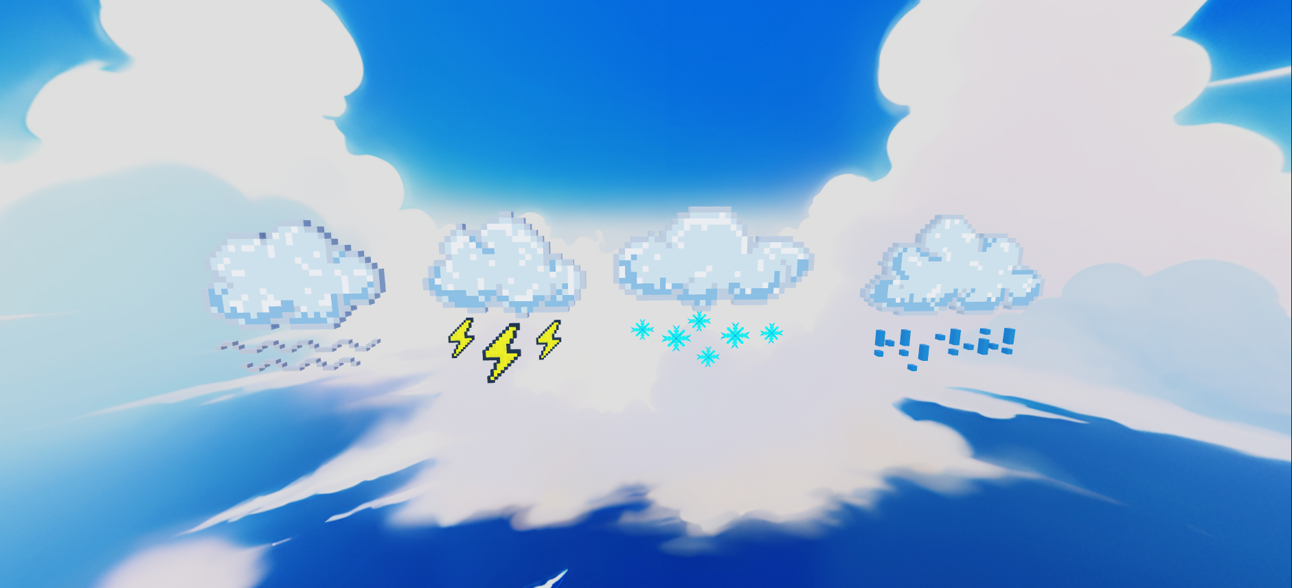 Roblox Pixeleated Clouds & Weather Effects – Retro Pixel Art Icon Pack