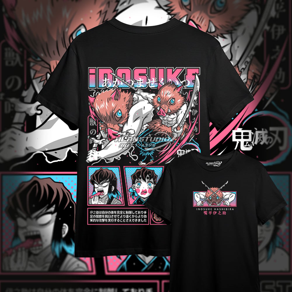 DEMON SLAYER INOSUKE - ANIME DIGITAL DESIGN - VECTOR FOR PRINTING - DFT ...
