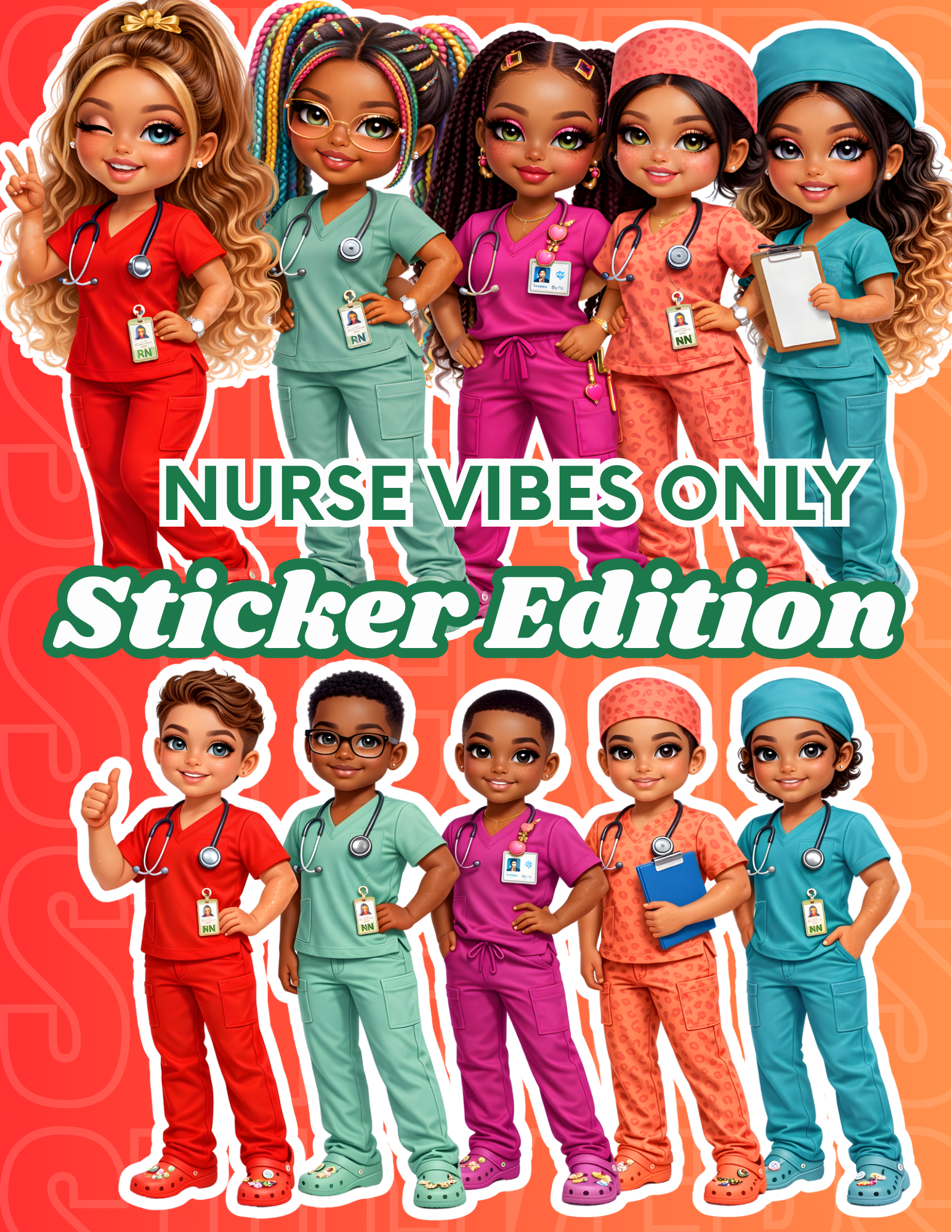 Nurse Vibes Only – Sticker Edition - Payhip
