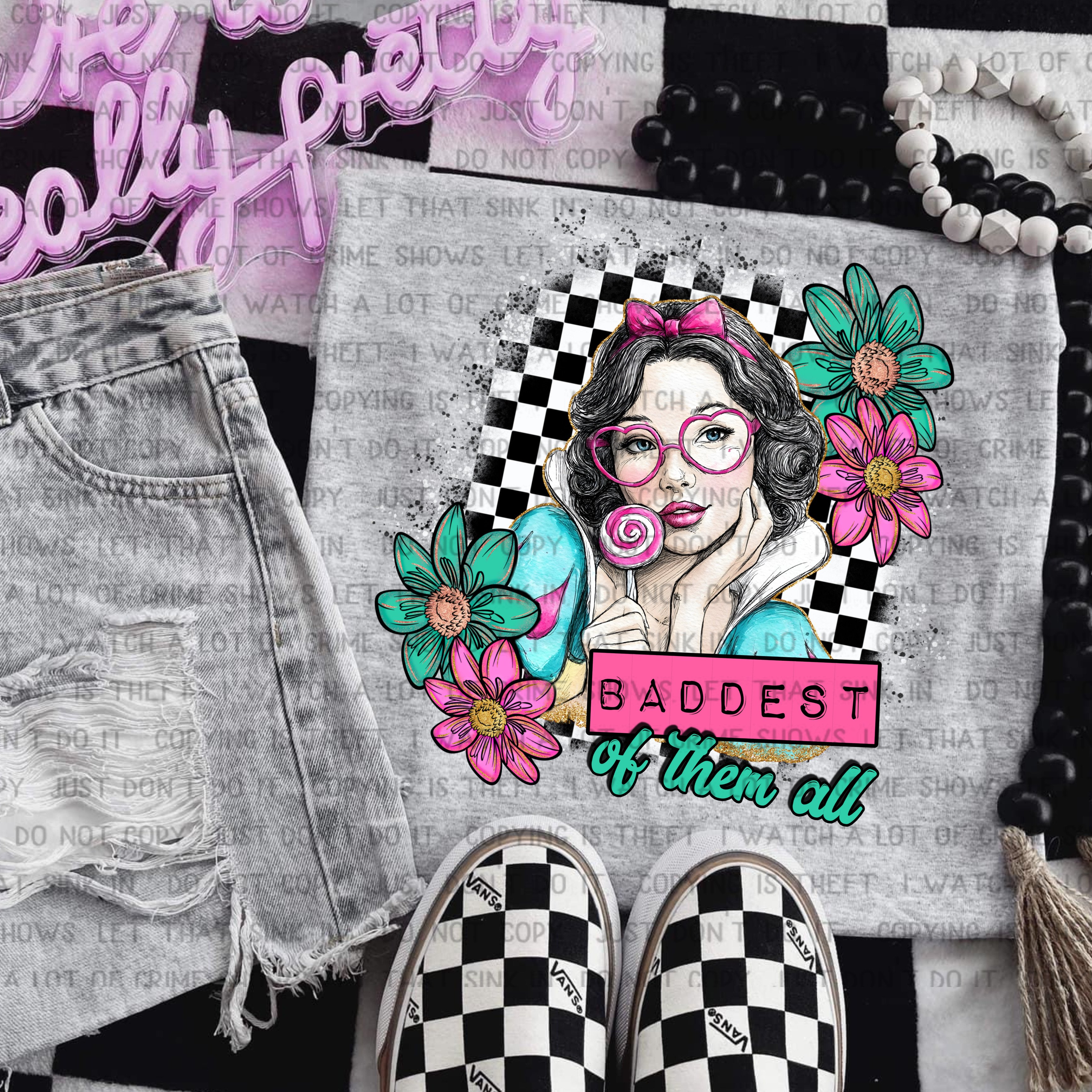 Character floral checkered bundle - Payhip
