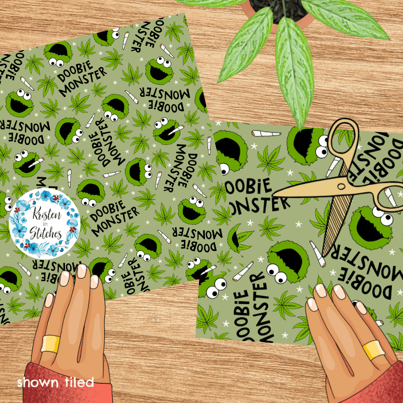 Doobie Monster Seamless Pattern, Marijuana Pot Leaves - Payhip