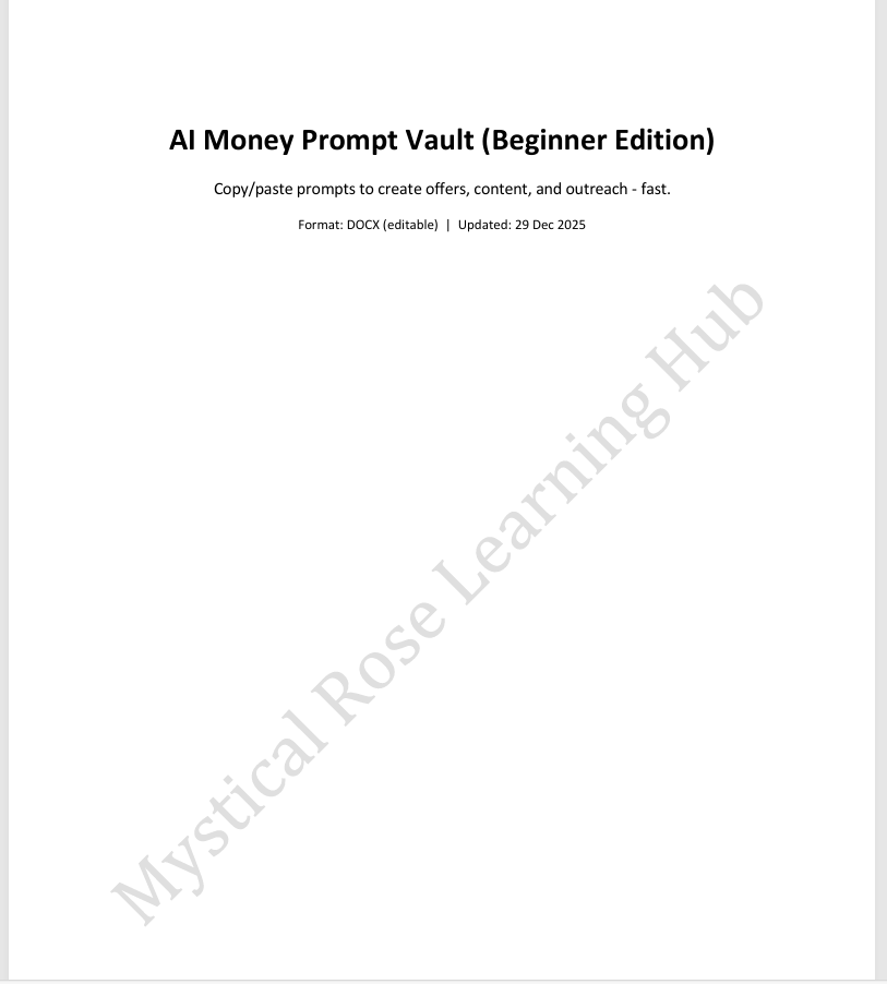 Prompt Vault for Beginners - Payhip