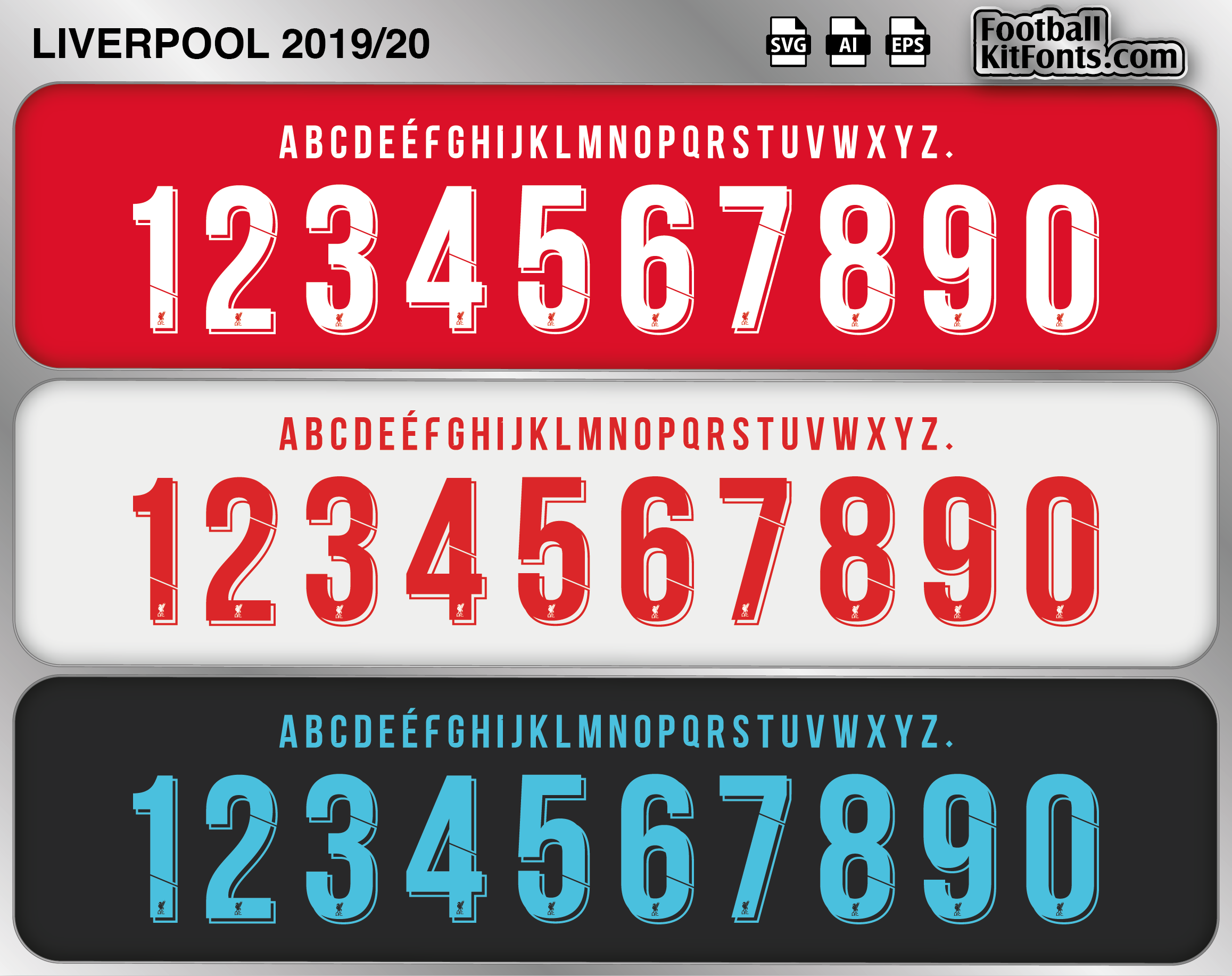 Liverpool 2019-20 Vector Font