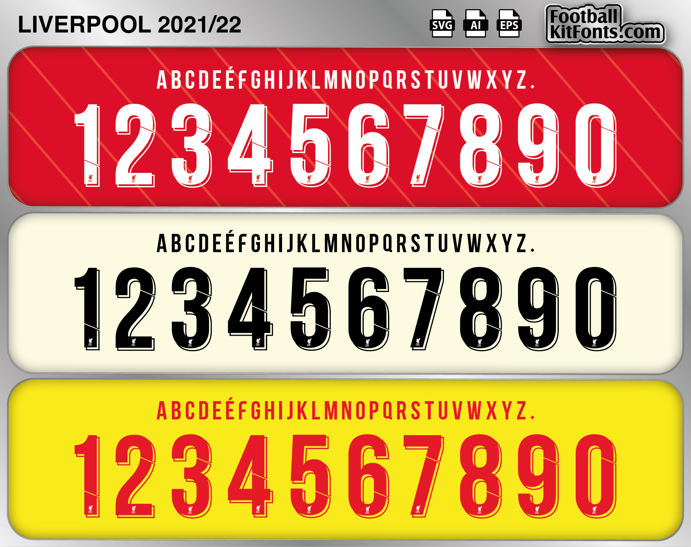 Liverpool 2021-22 Vector Font