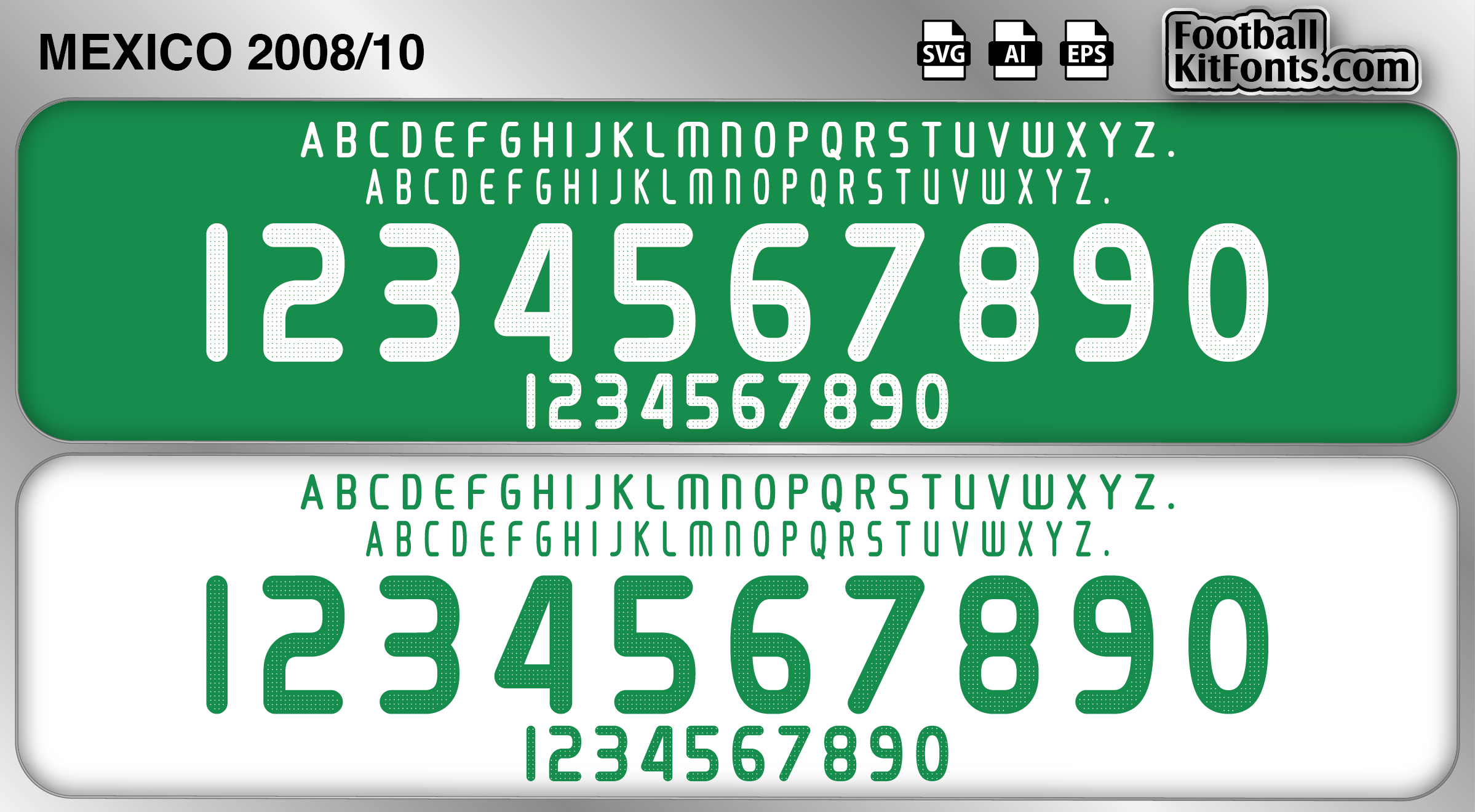 Mexico 2008-10 Vector Font