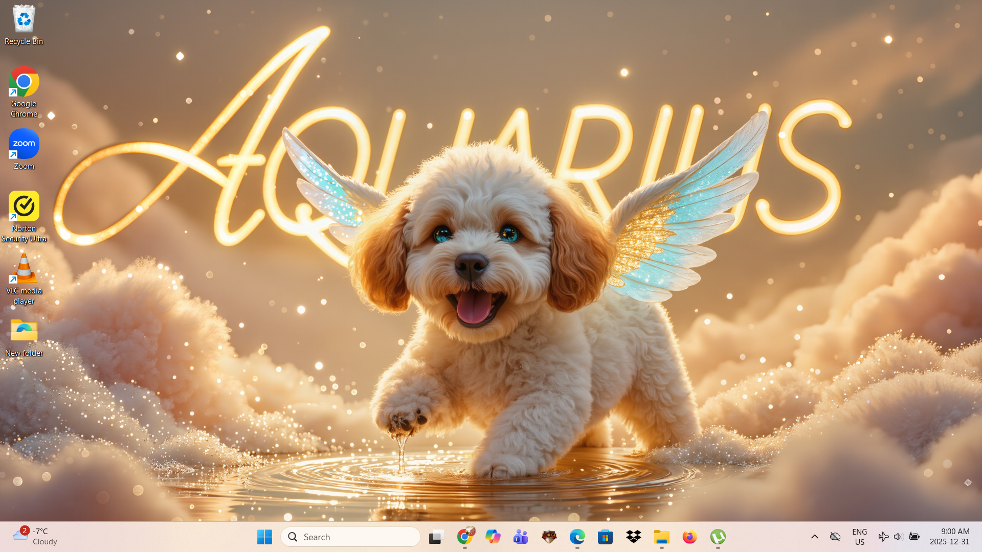 Aquarius Angel Pup | Fortuneflowz 8K PC Wallpaper - Payhip