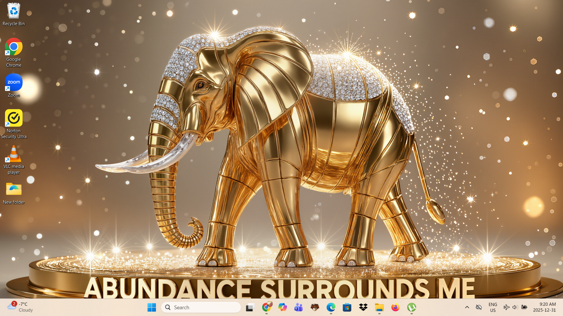 Abundance Surrounds Me — Golden Elephant Luxury 8K PC Wallpaper - Payhip