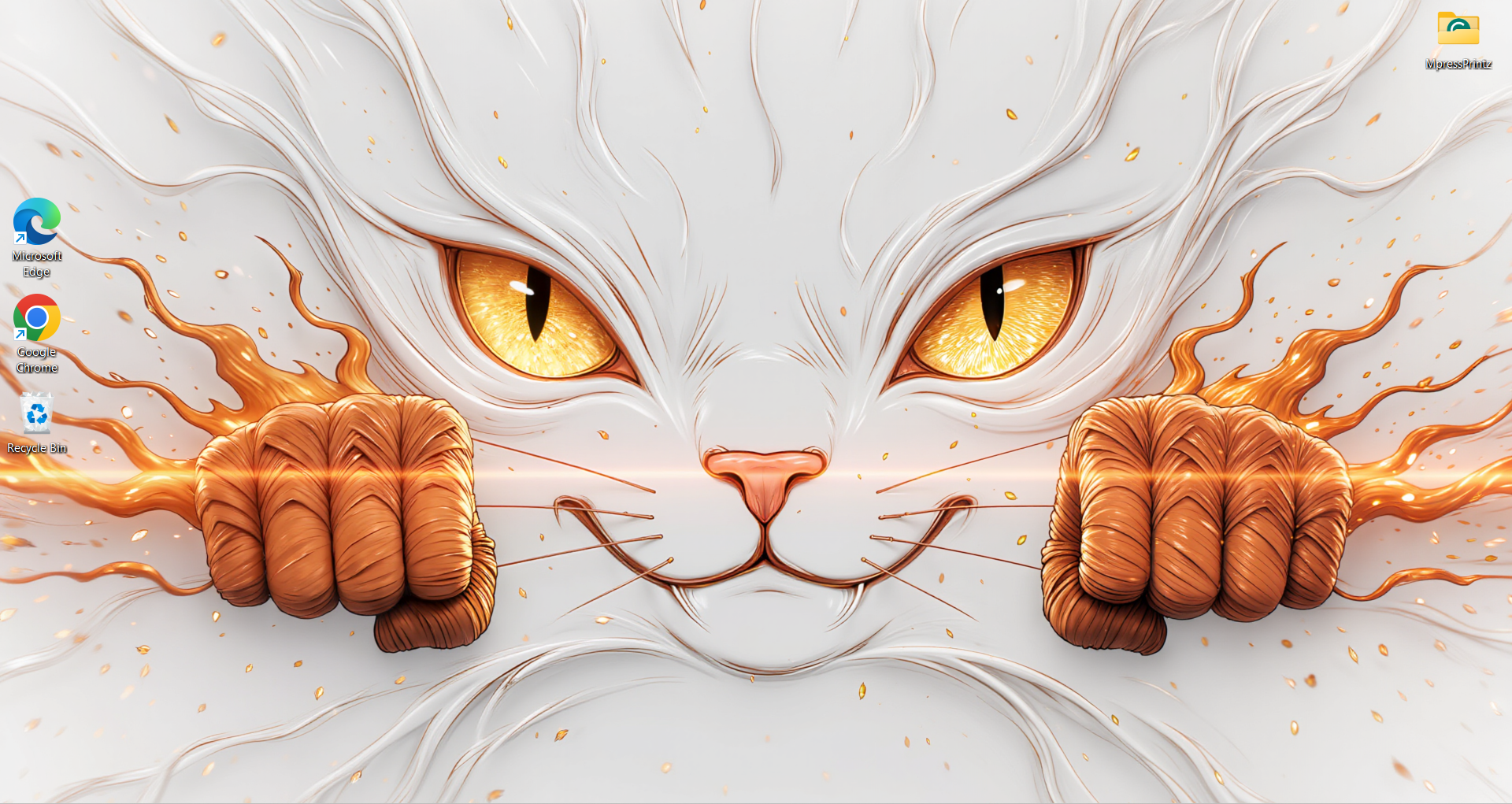 Golden Feline Force – 8K Cinematic Punch PC Wallpaper - Payhip