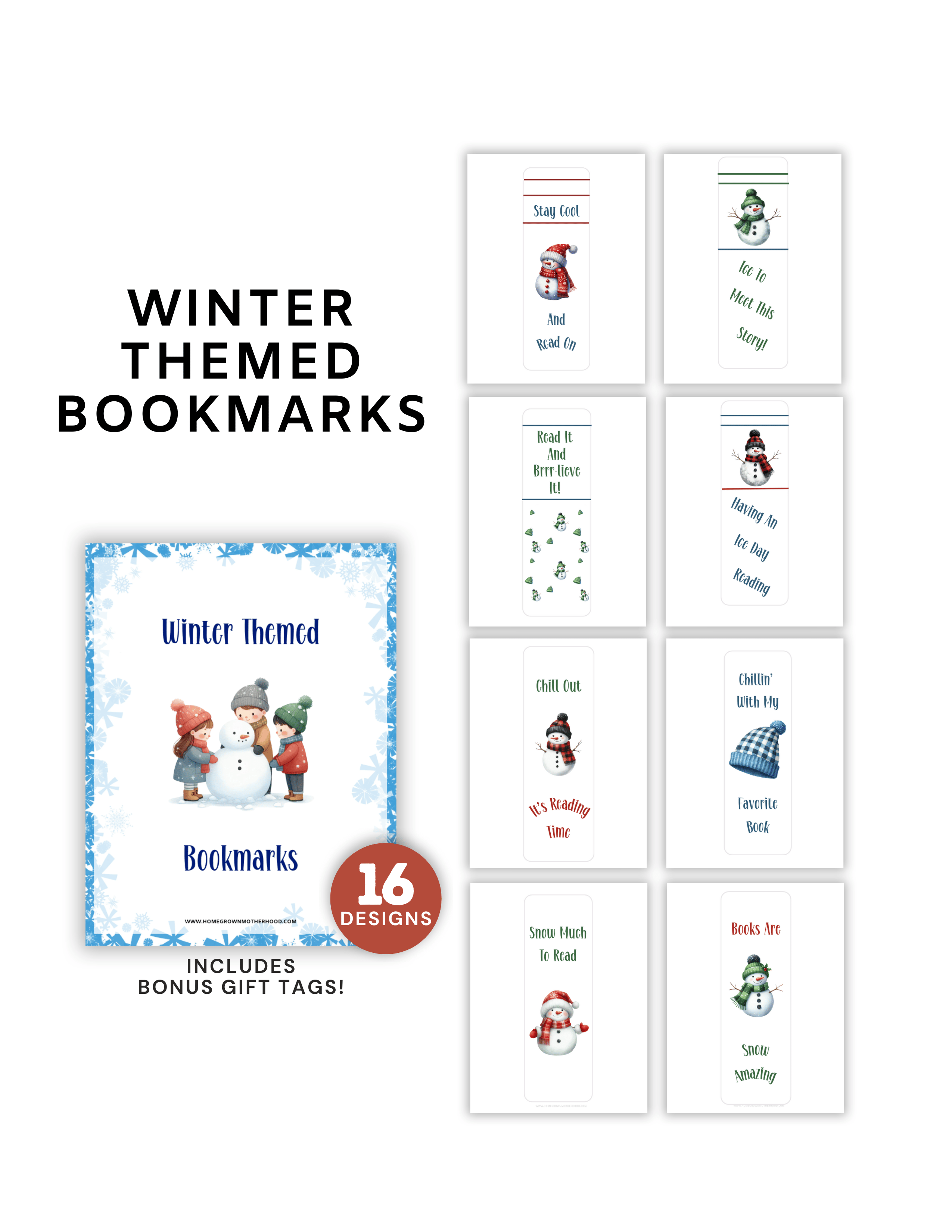 Winter Themed Bookmarks