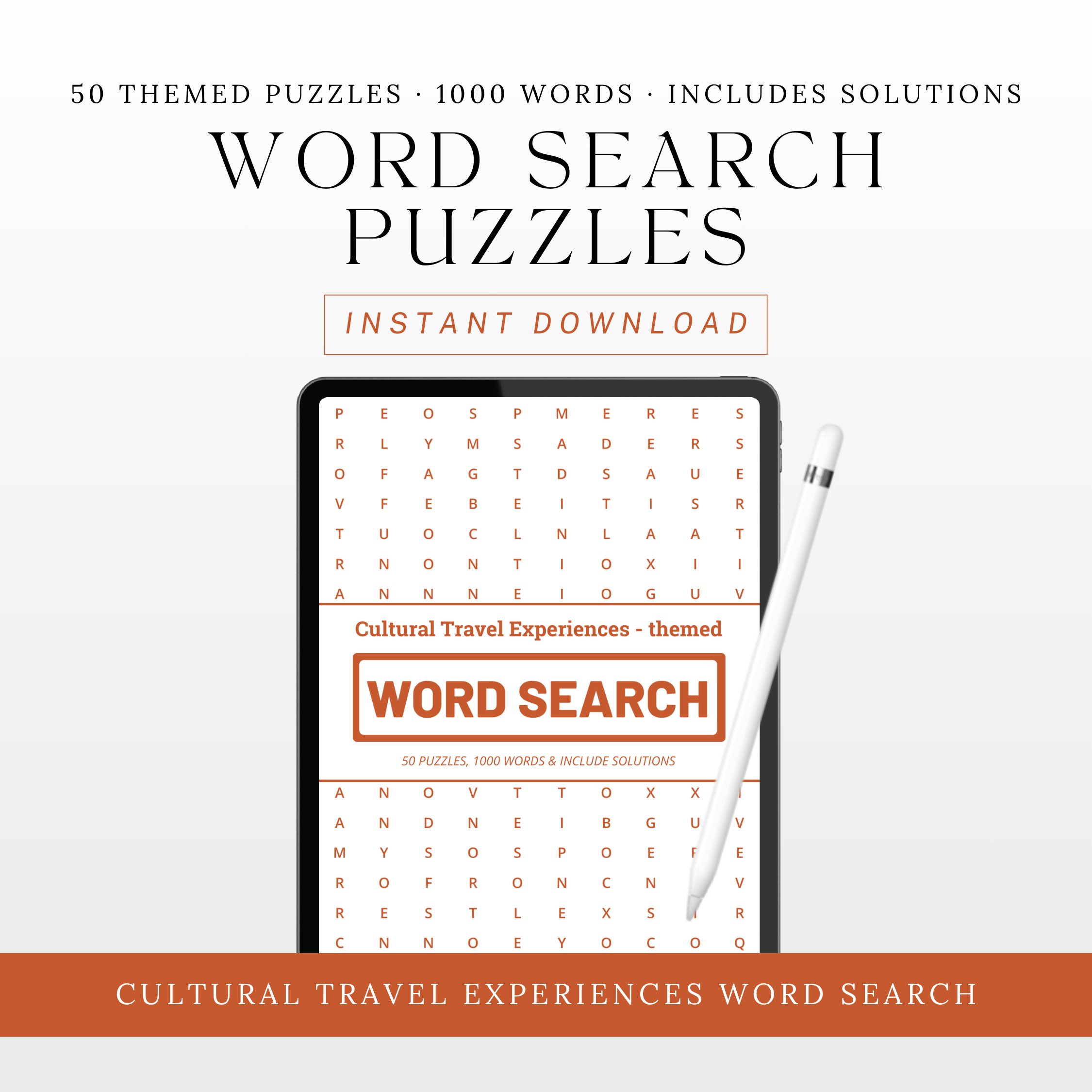 Cultural Travel Experiences Word Search Puzzle - Payhip