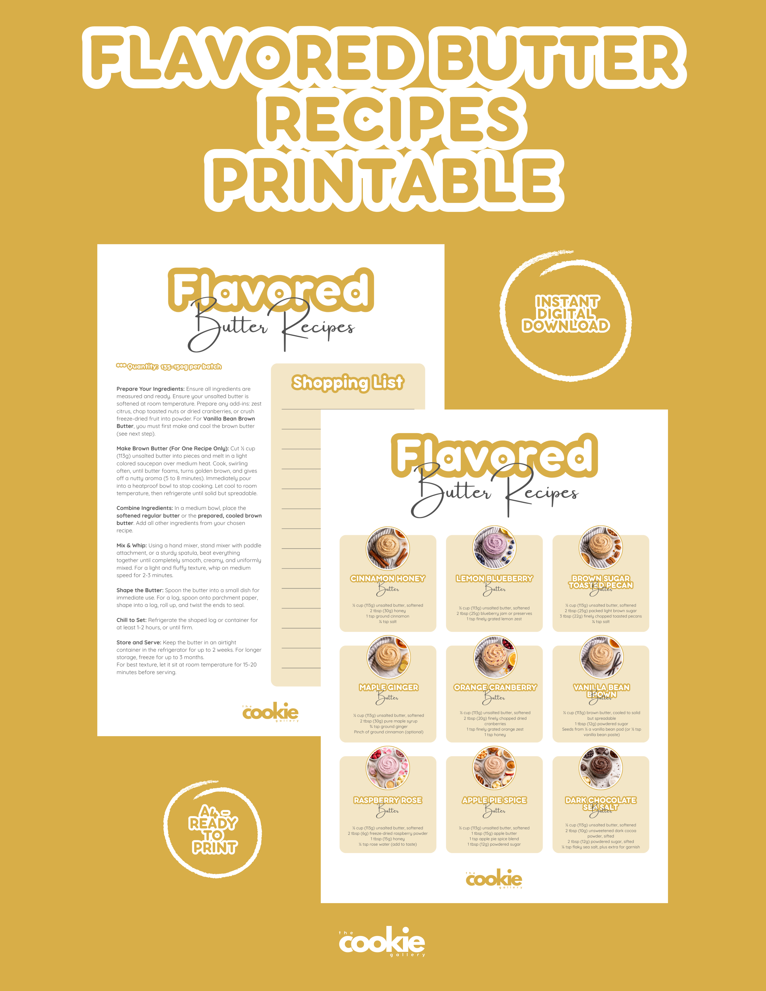 Flavored Butter Recipe Card - Payhip