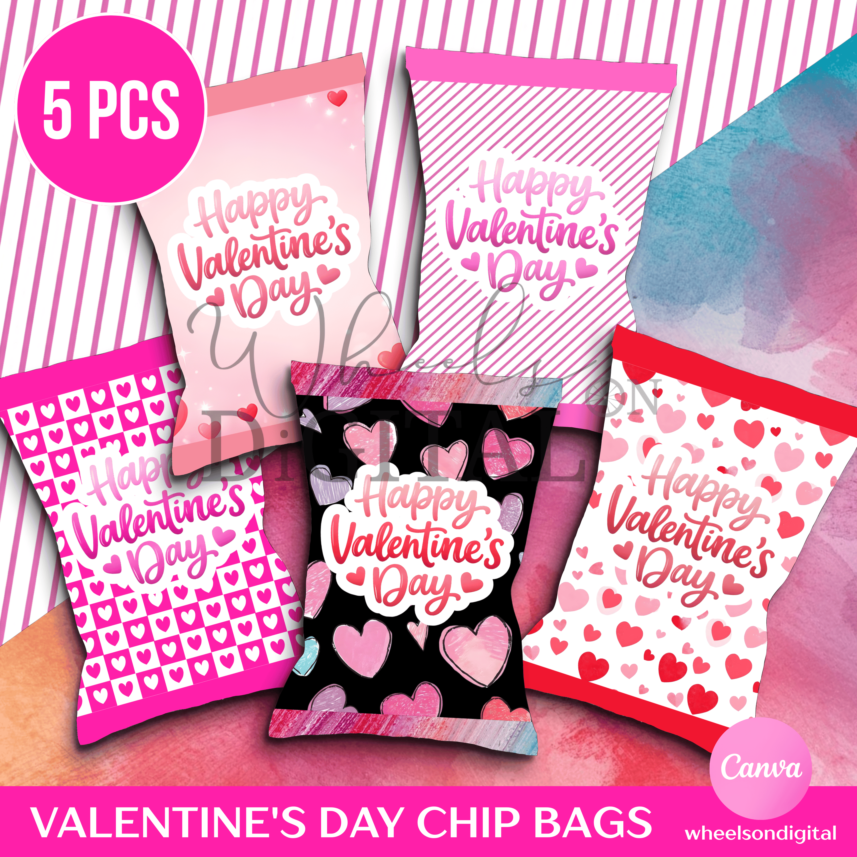 Valentines Chip Bag Template , Printable Valentines Chip bag Template ...