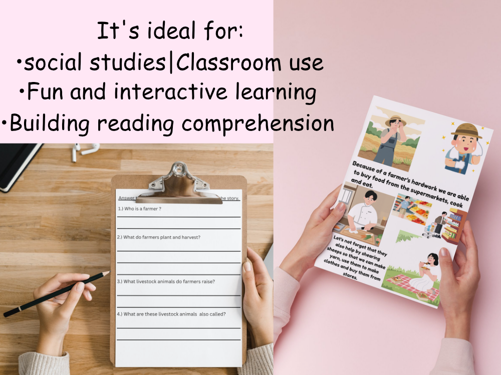 Farmers and Their Role in Our World | Reading Comprehension Worksheet ...