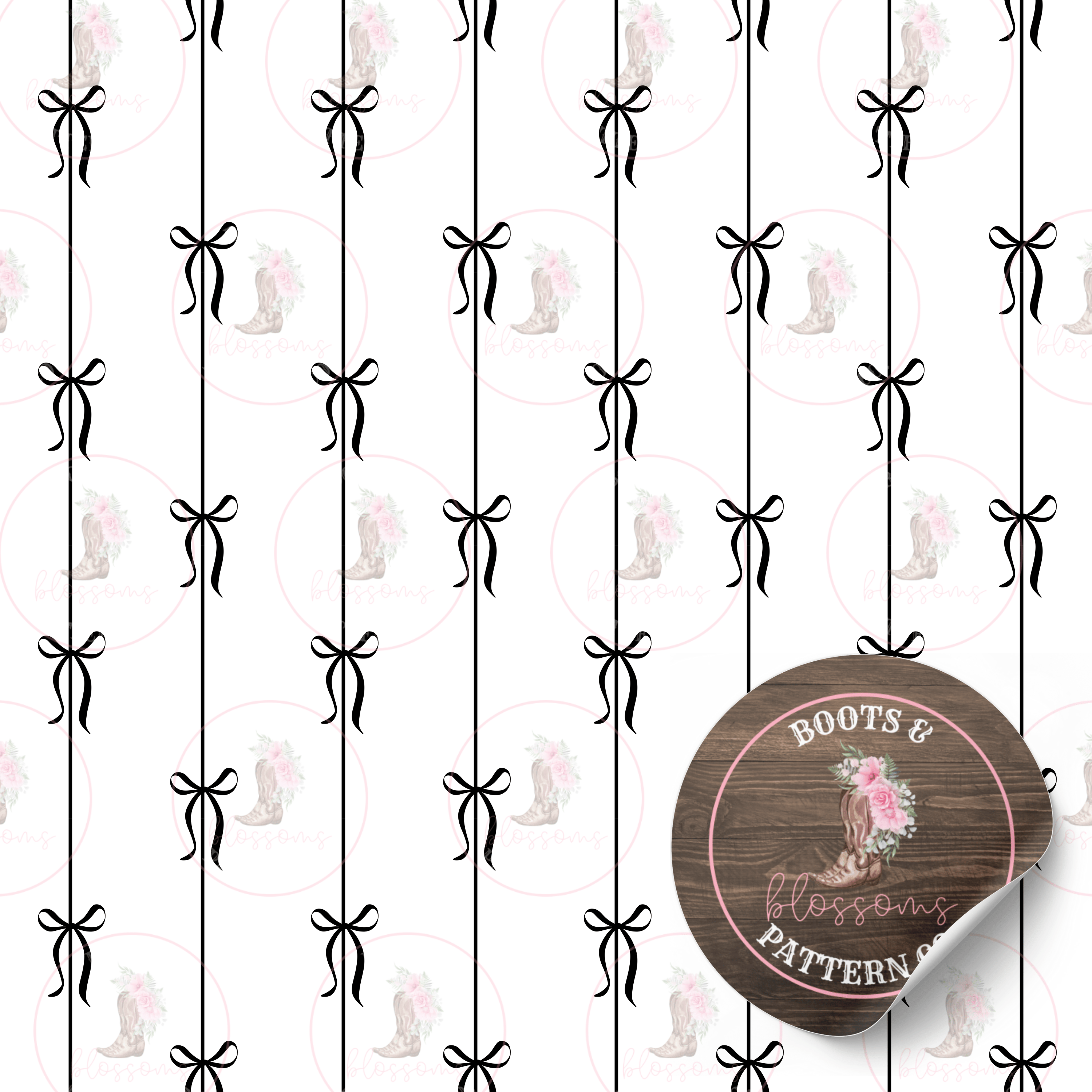 Bow Lines Seamless - Black - Payhip