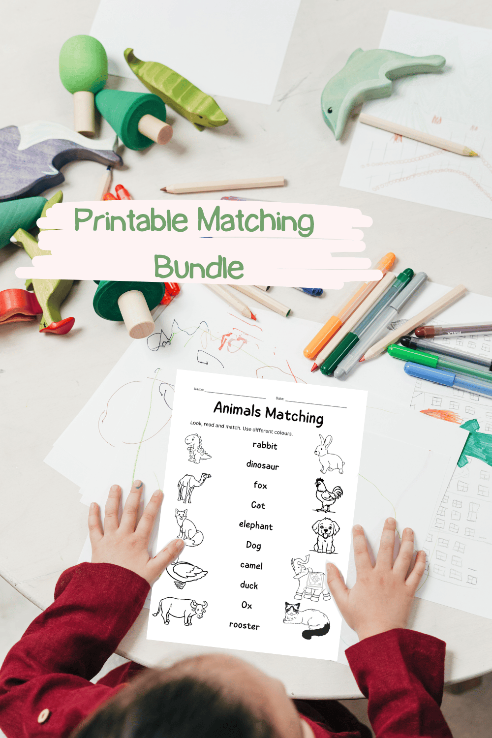Printable Matching Bundle for Kids | Fun Educational Worksheets PDF ...