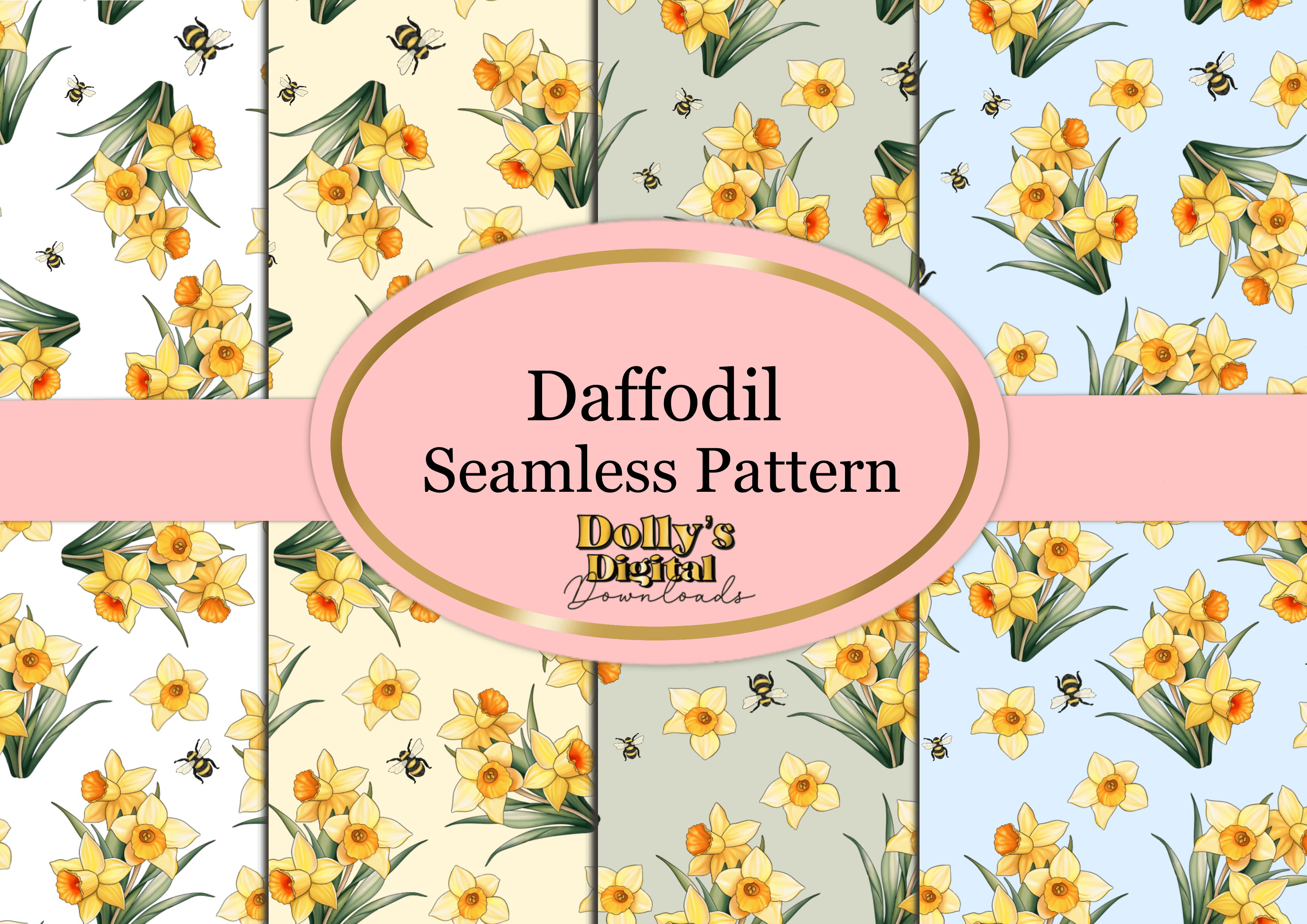 Daffodil Seamless Patterns - Payhip