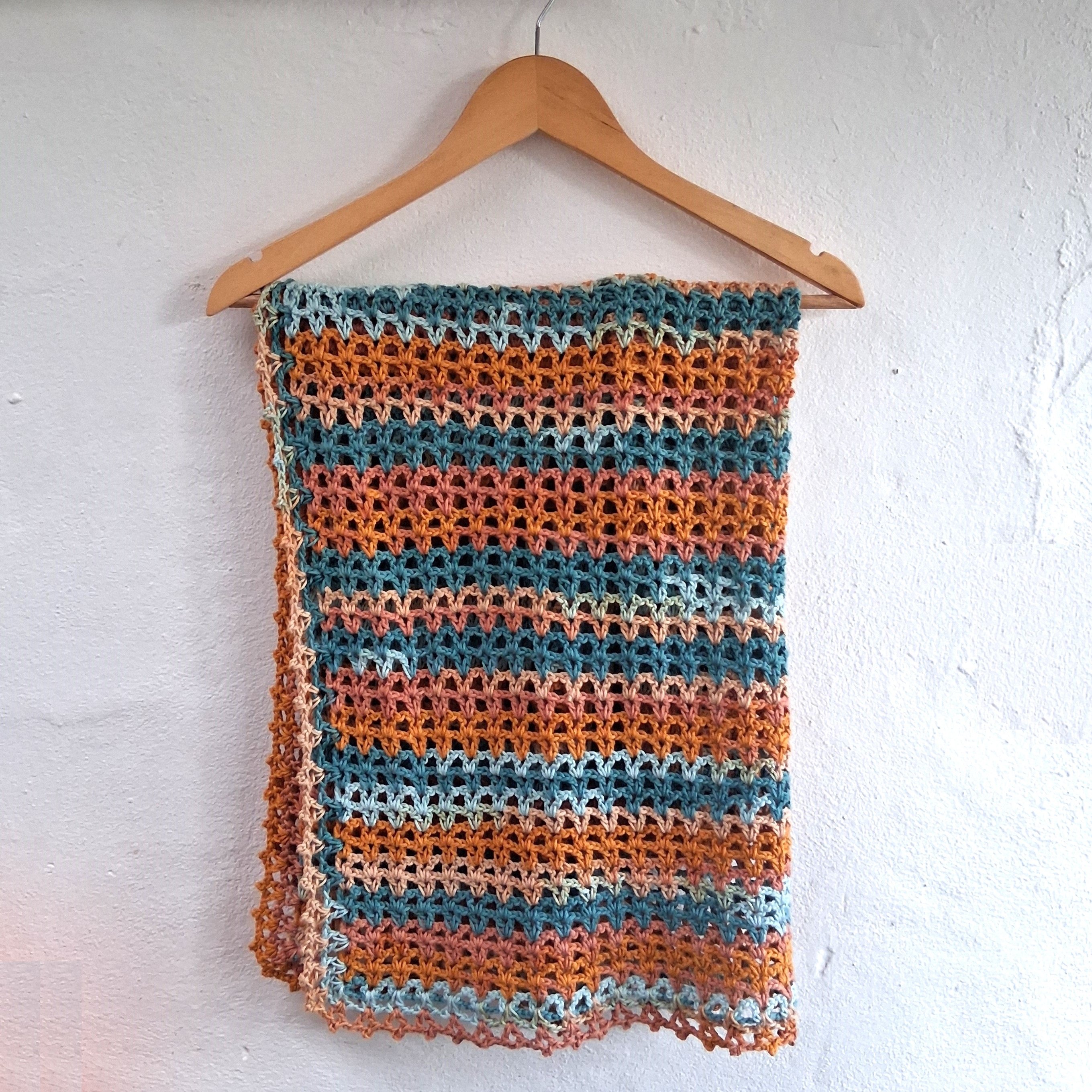 Crochet Pattern for Cotton DK Blanket - Harvest Blanket - PDF Instant ...