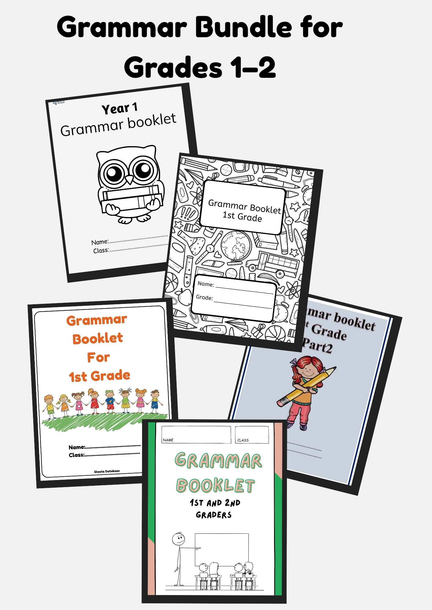 Grammar Bundle for Grades 1–2 (5 Printable PDF Booklets) - Payhip