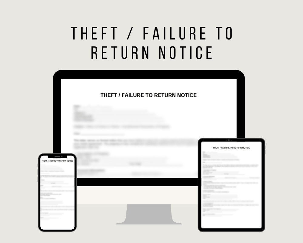 Theft Failure to Return Notice - Payhip
