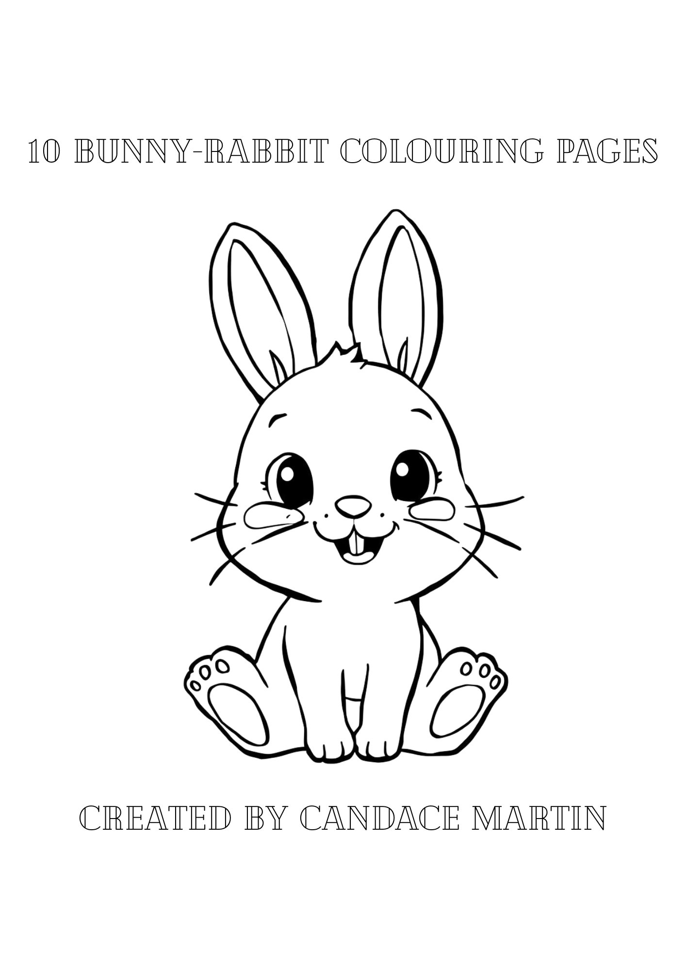 10 Bunny-Rabbit Colouring Pages (Printable PDF) for Any Age. - Payhip