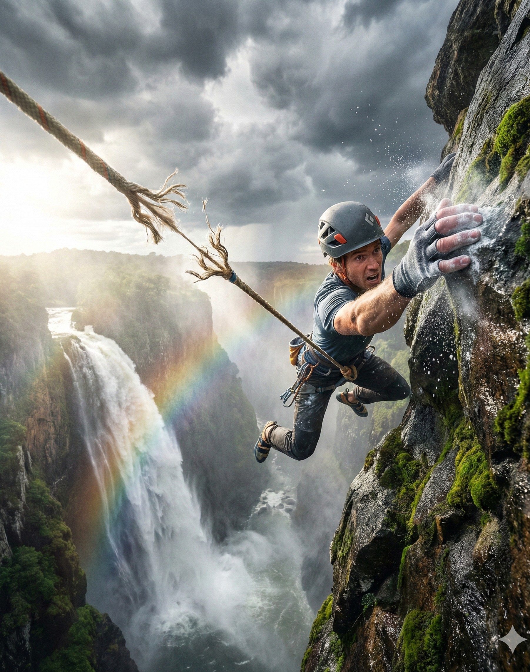 Edge of the Falls – Cliff Climb Digital Art - Payhip