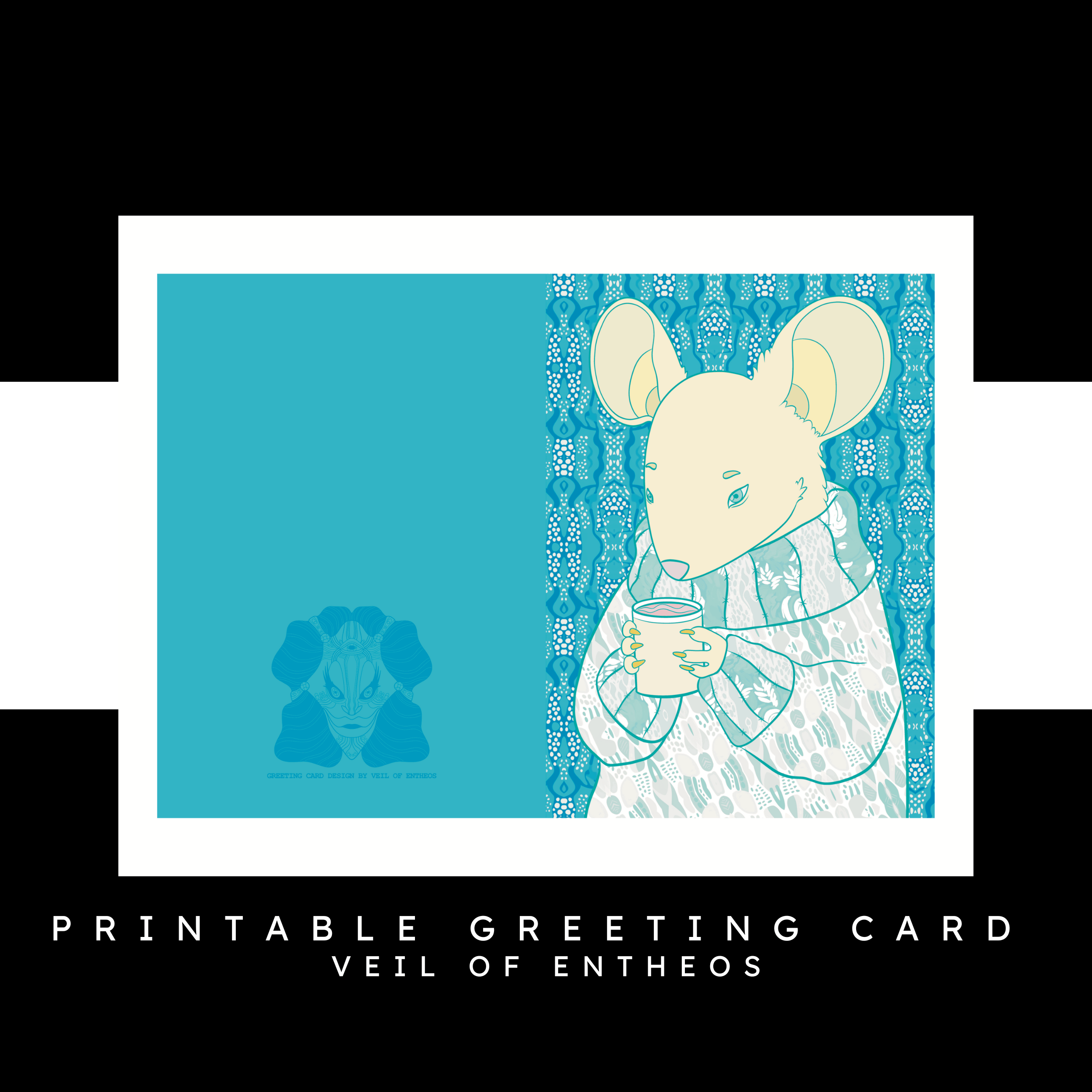 Printable Mouse Greeting Card by Veil of Entheos - Payhip