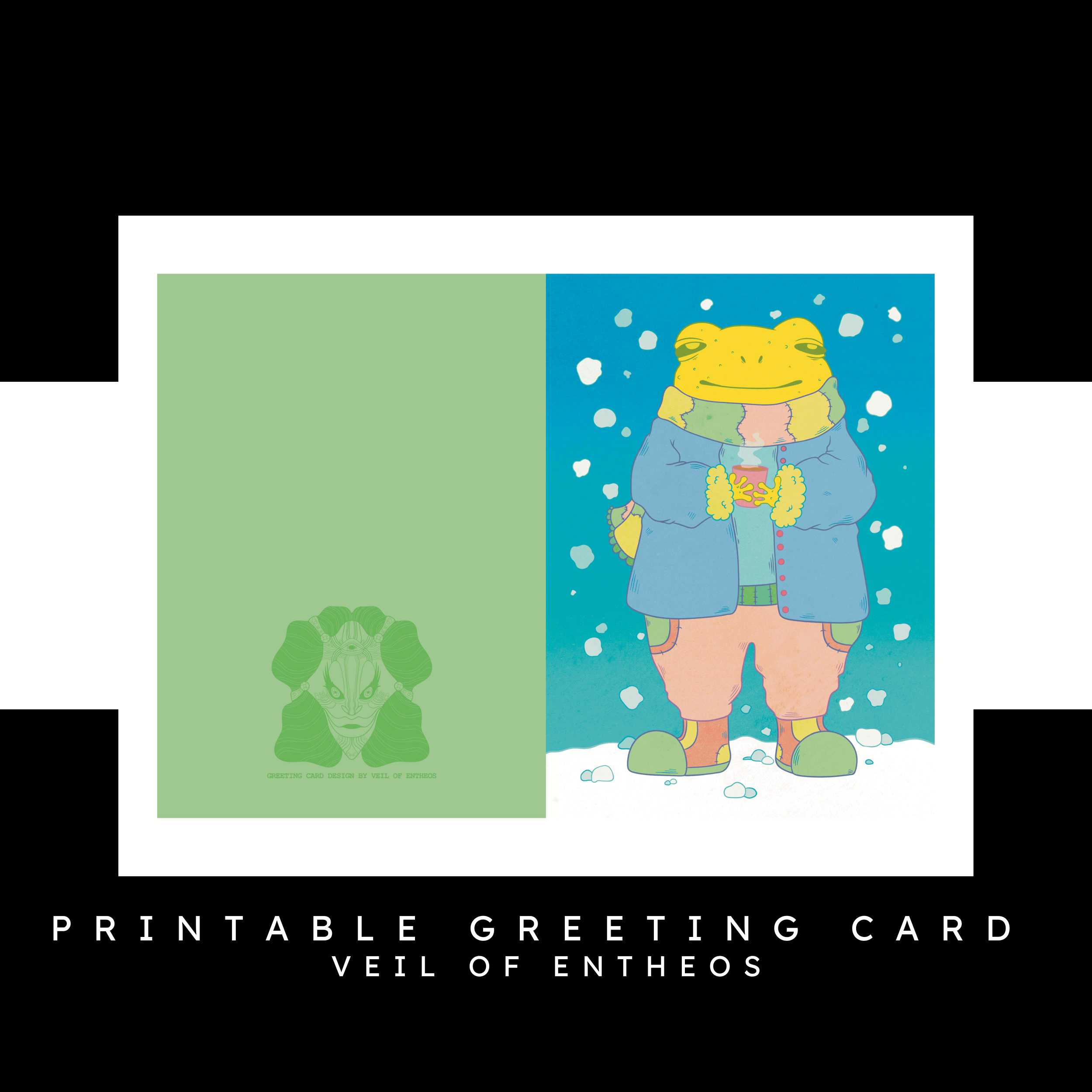Printable Frog Greeting Card by Veil of Entheos - Payhip