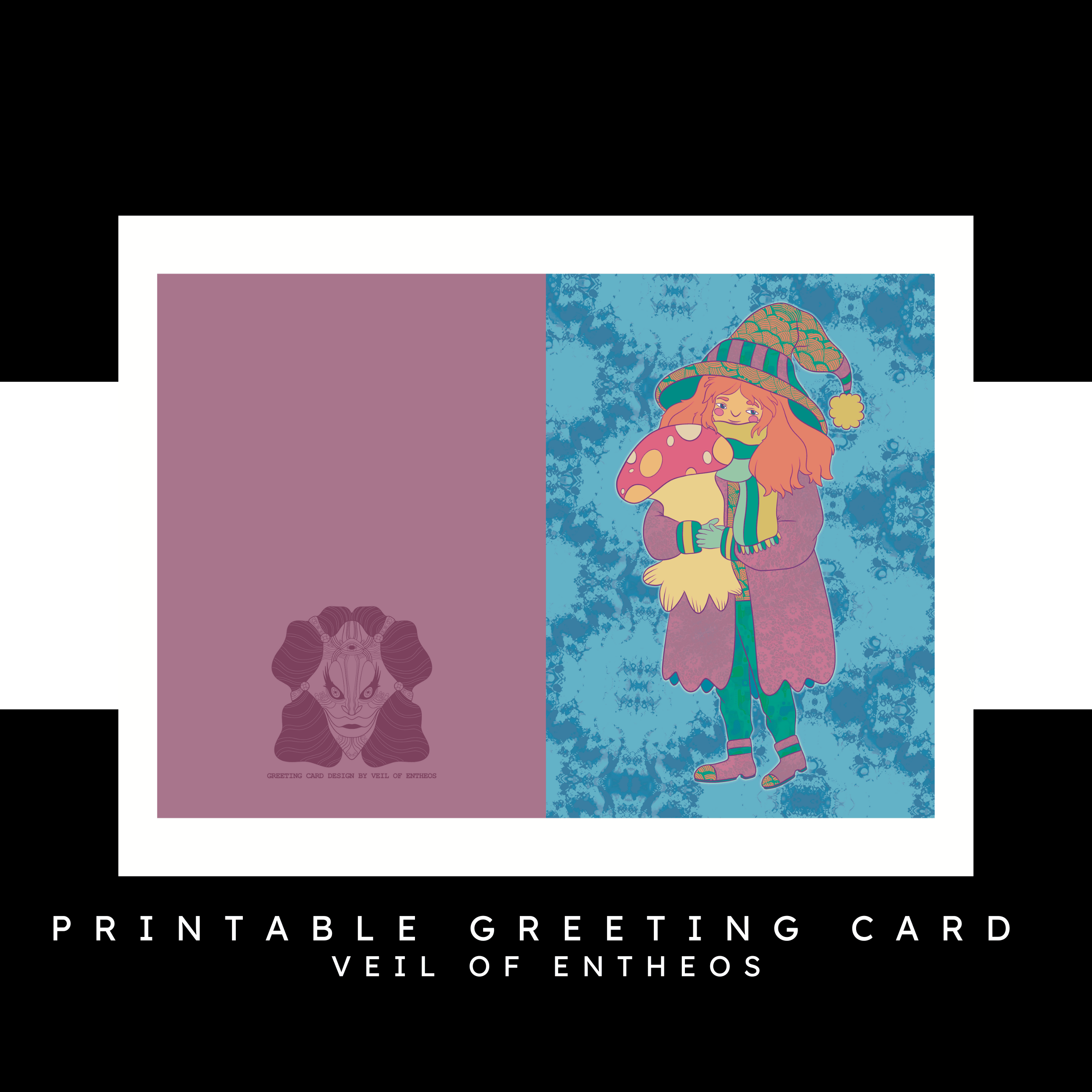 Printable Witch Greeting Card by Veil of Entheos - Payhip