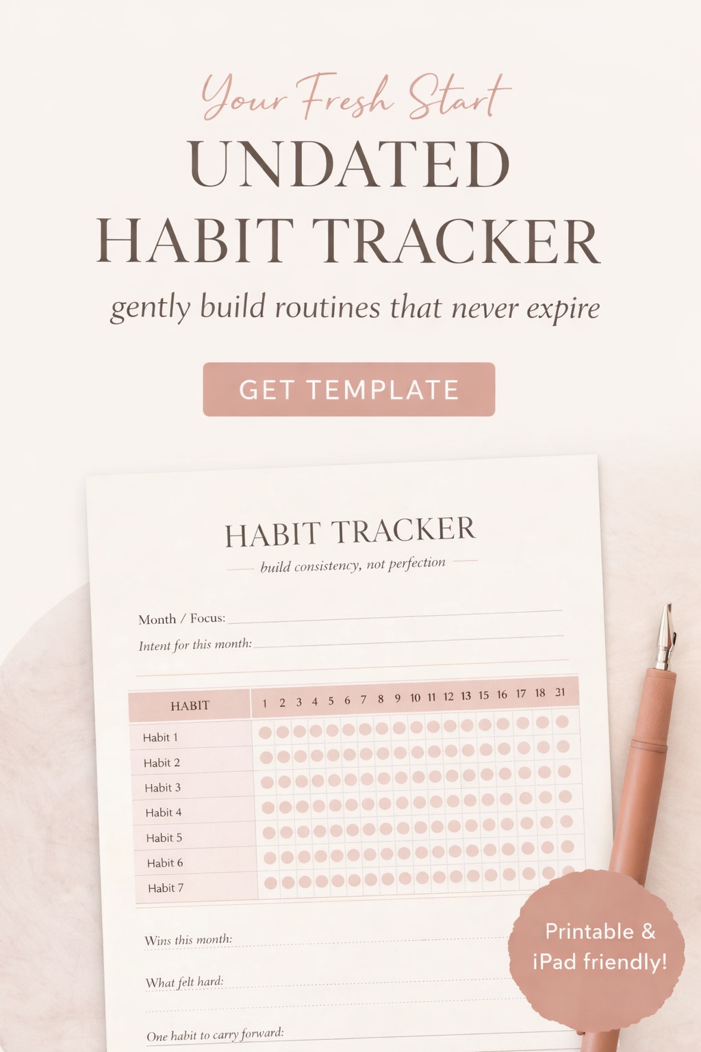 Undated Habit Tracker - Payhip