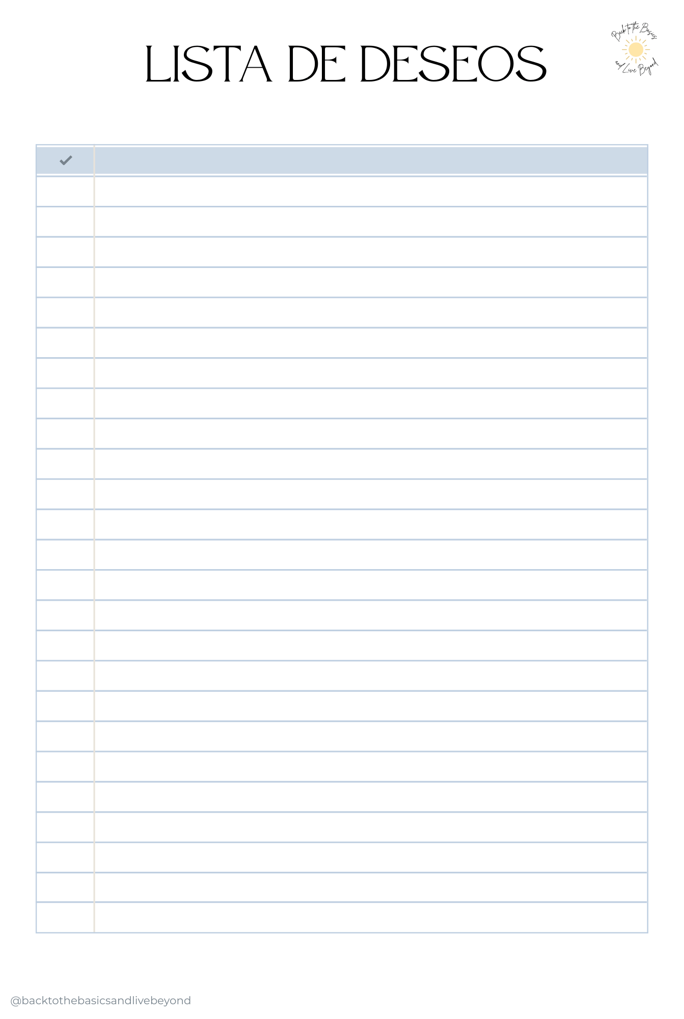Lista de Deseos – PDF Imprimible para Intención, Metas y Manifestación ...