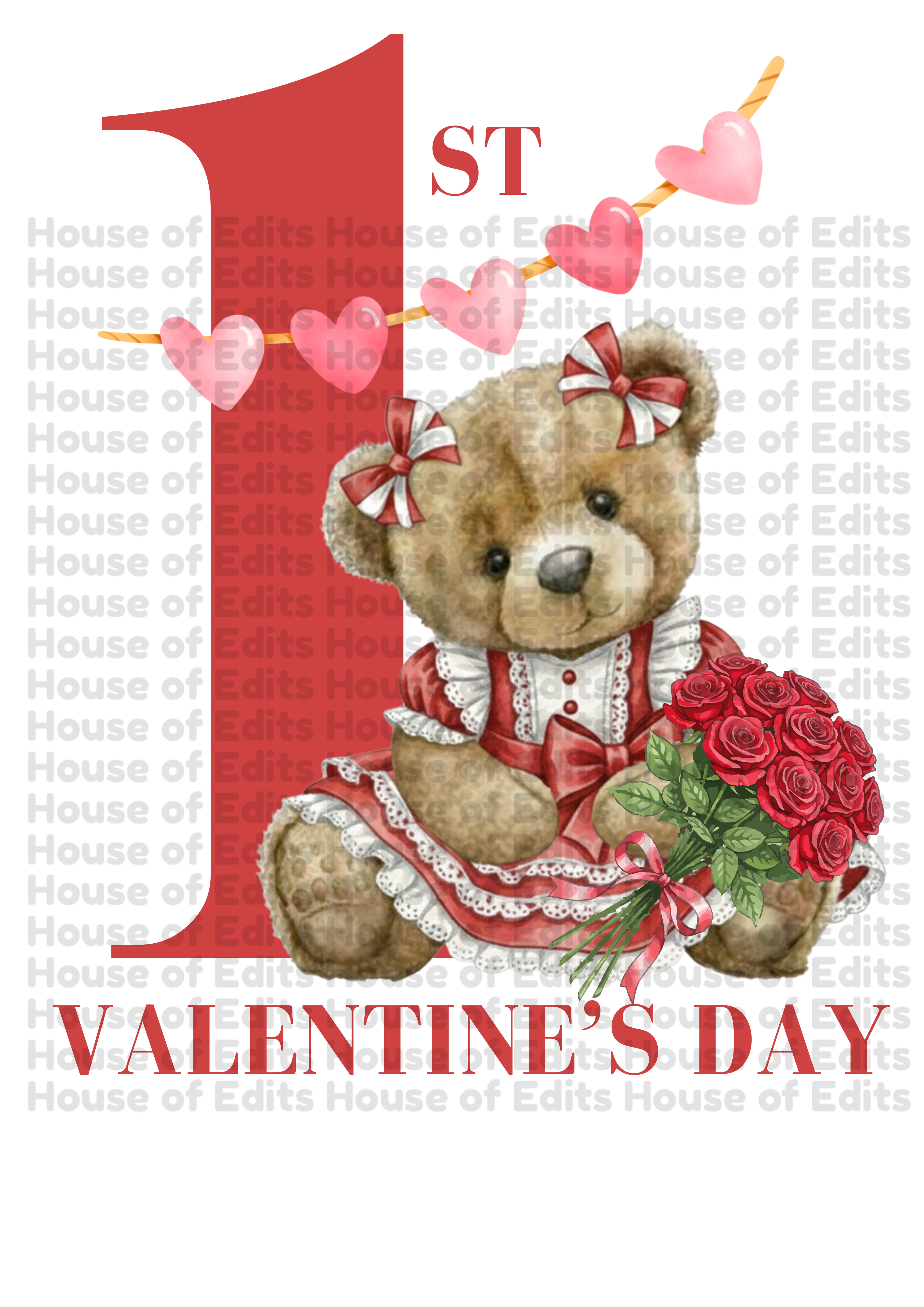 Fancy Bear 1st Valentine’s Day- Girl & Boy Duo - Payhip