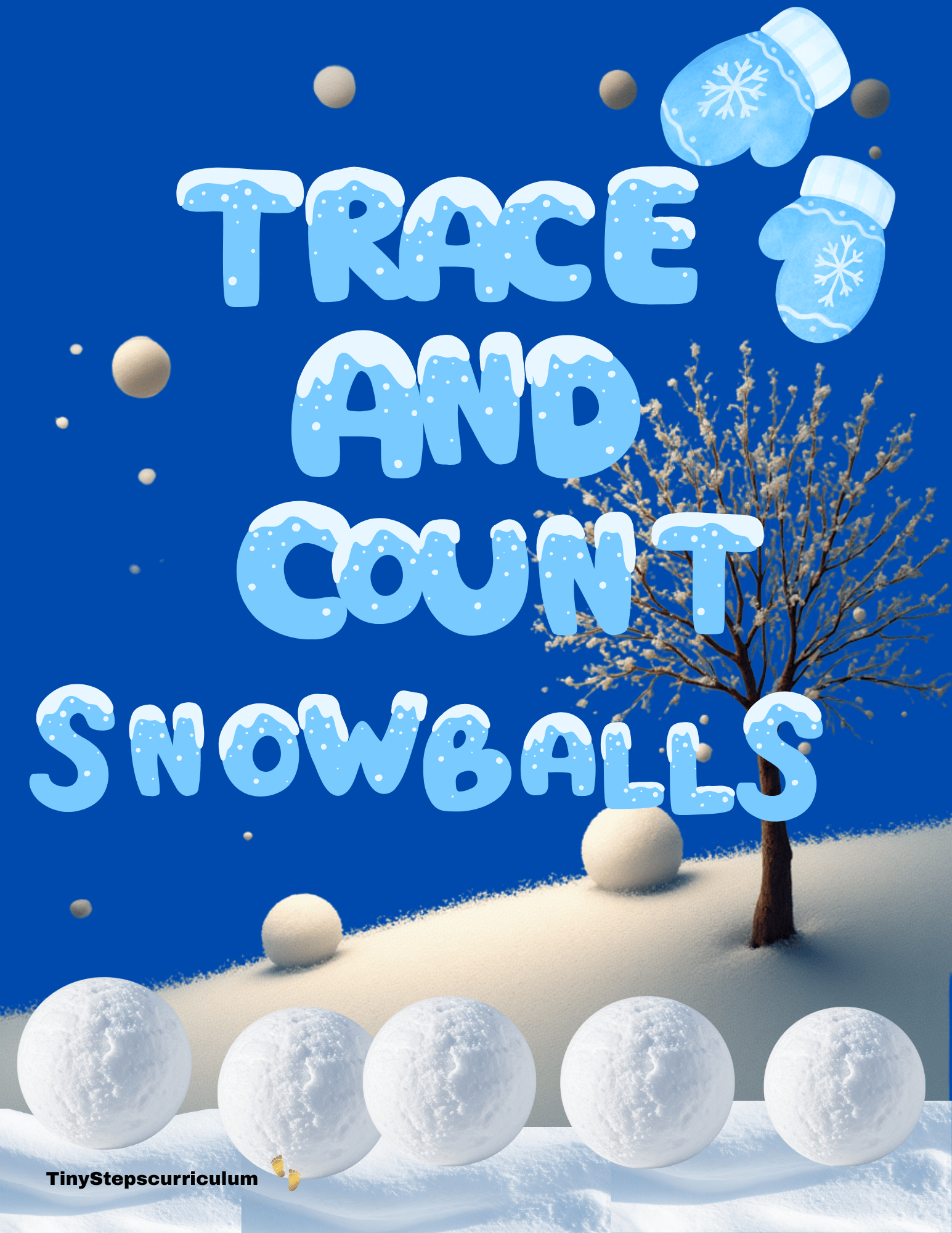 Trace & Count Snowballs (1–10) – Winter Math Mats - Payhip