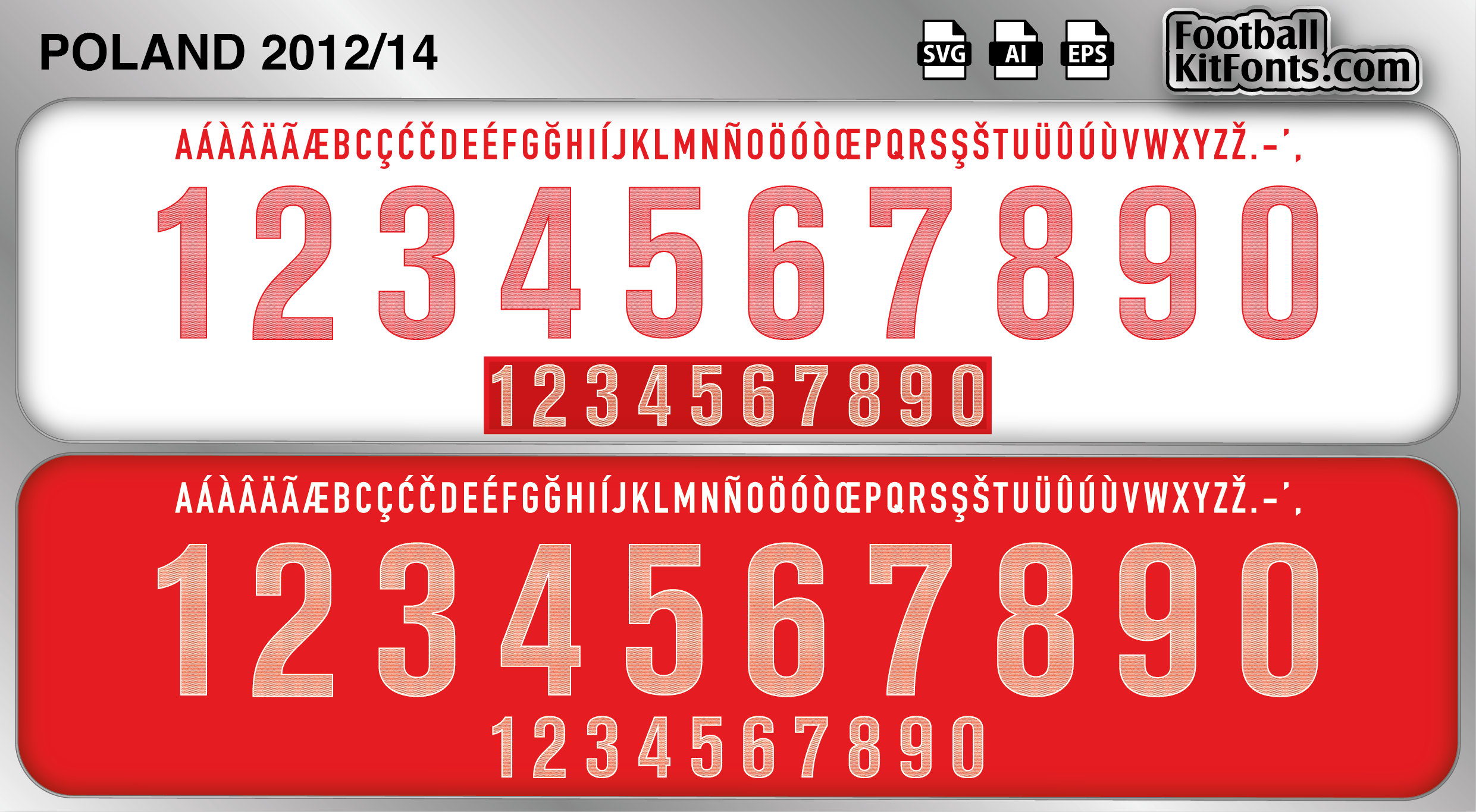 Poland 2012-14 Vector Font